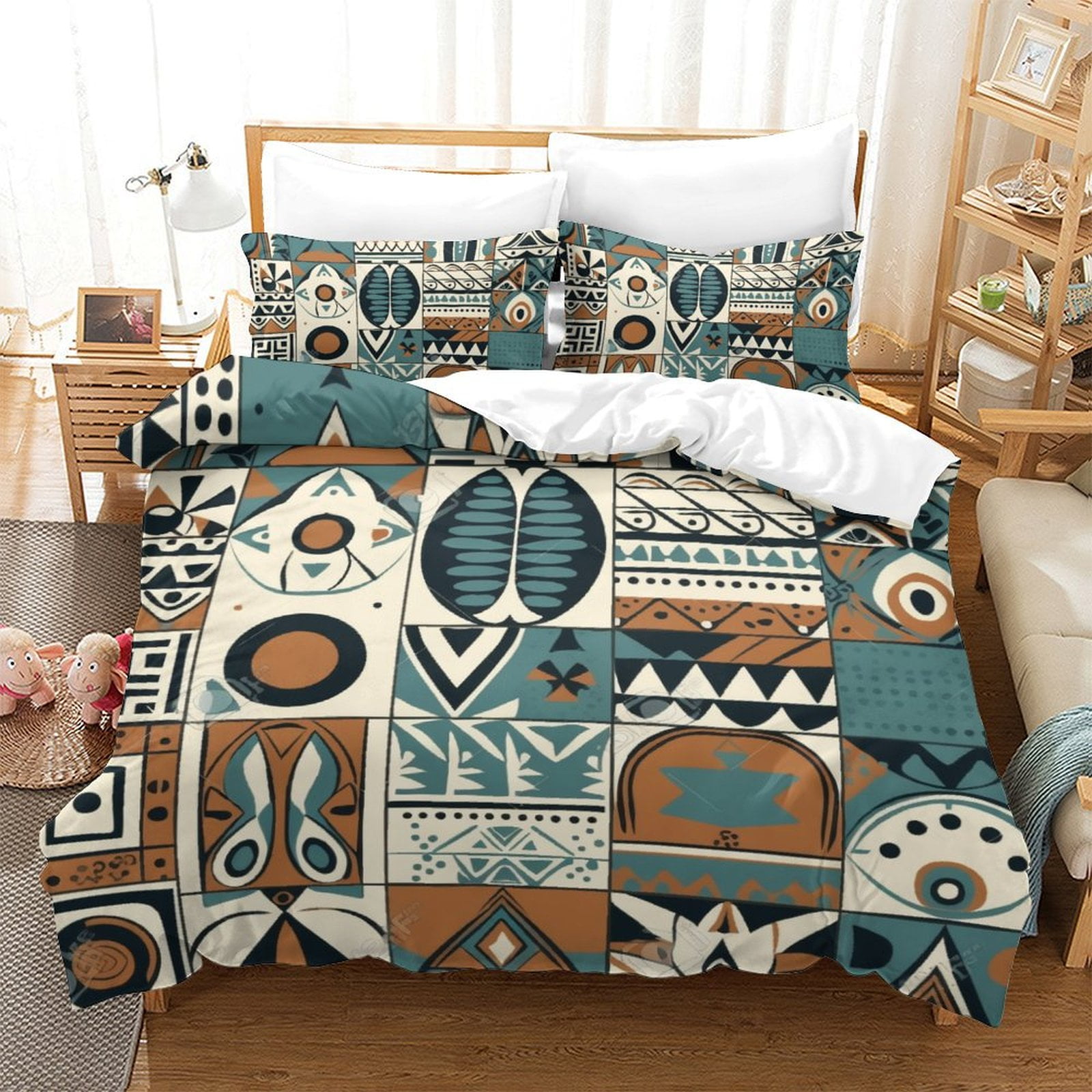 Comforter Cover Set Abstract Pattern Printed Bedspreads Adult Bohemian ...