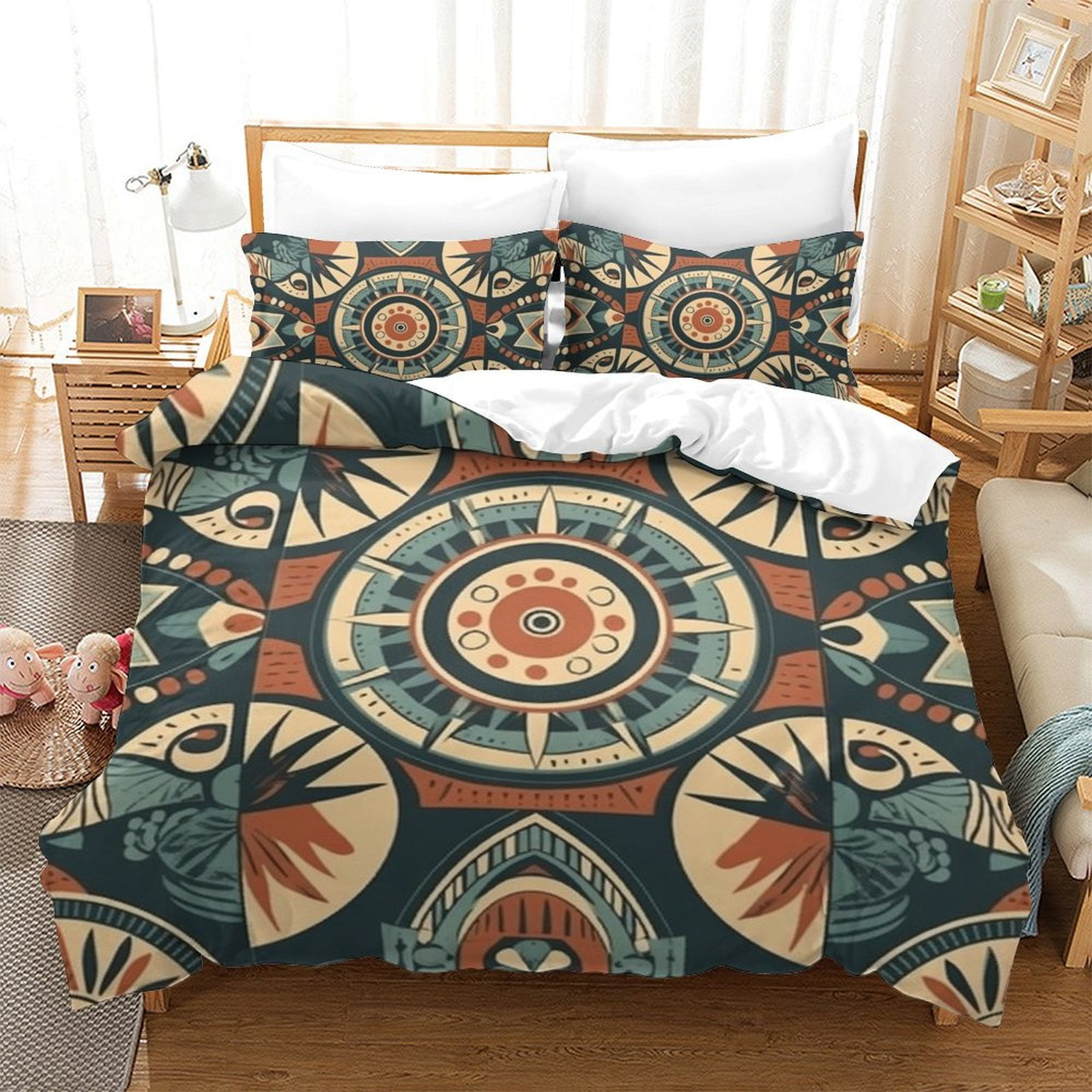 Comforter Cover Set Abstract Pattern Printed Bedspreads Adult Bohemian ...