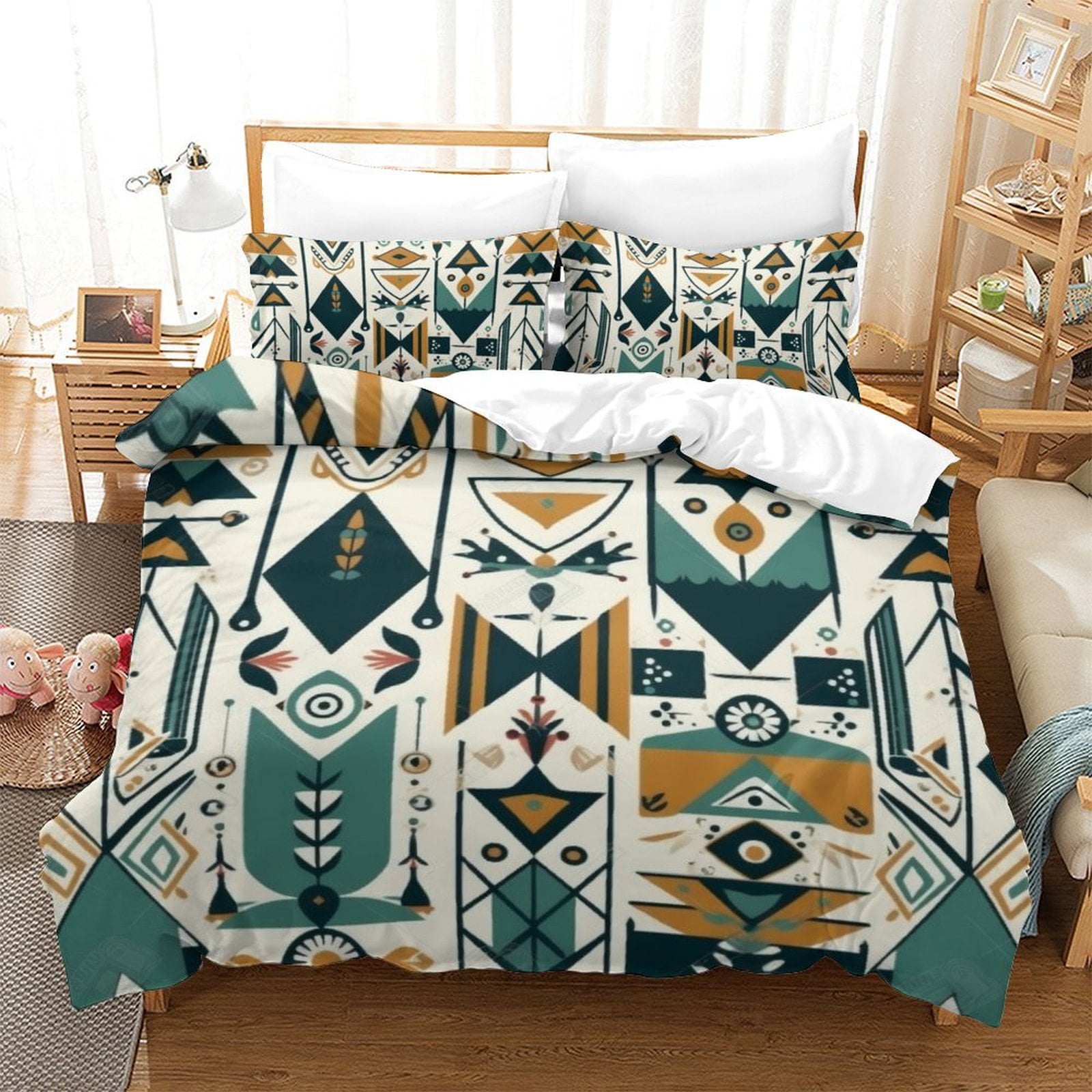 Comforter Cover Set Abstract Pattern Printed Bedspreads Adult Bohemian ...