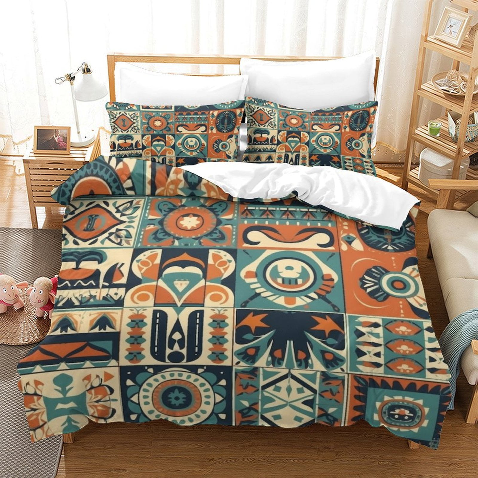 Comforter Cover Set Abstract Pattern Printed Bedspreads Adult Bohemian ...