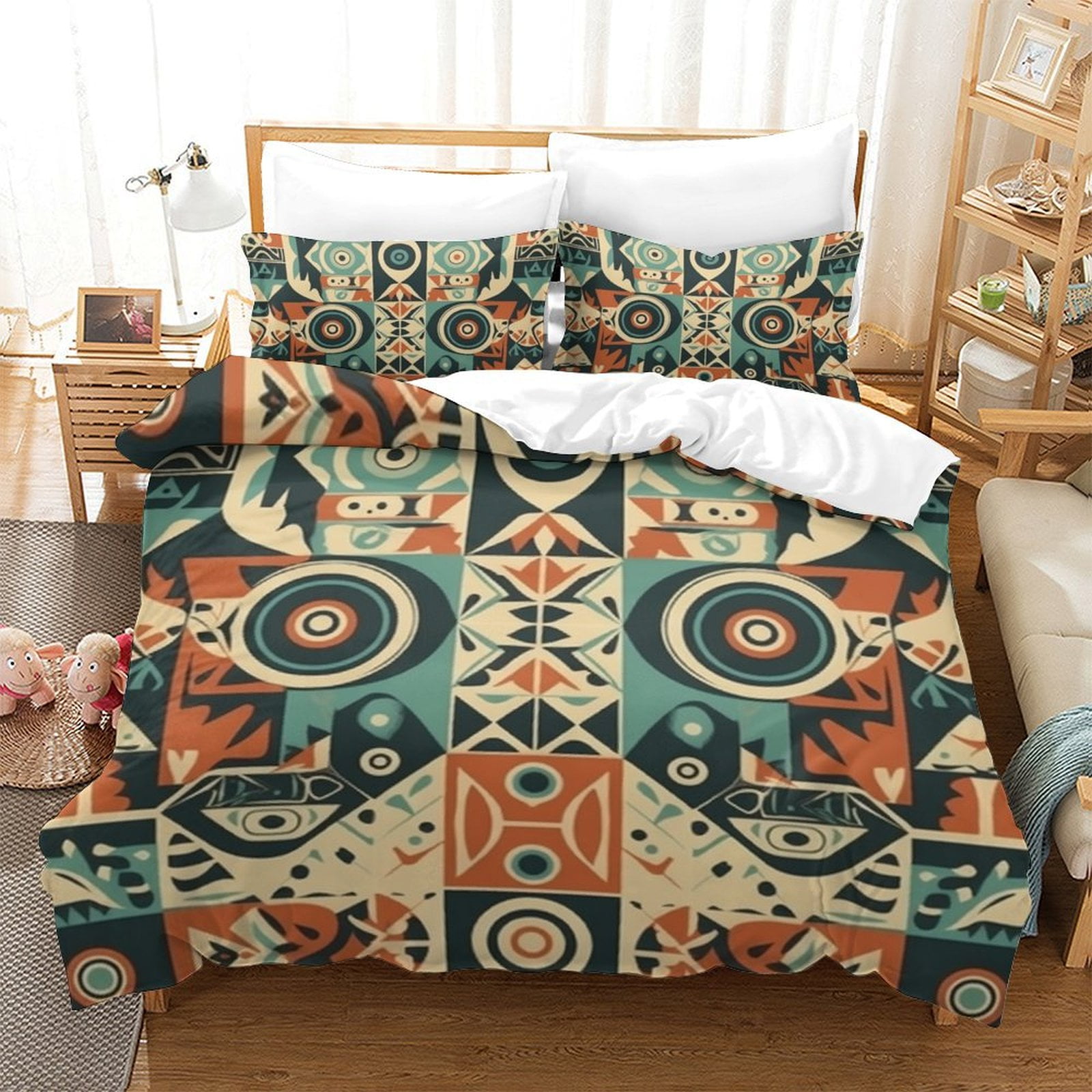 Comforter Cover Set Abstract Pattern Printed Bedspreads Adult Bohemian ...