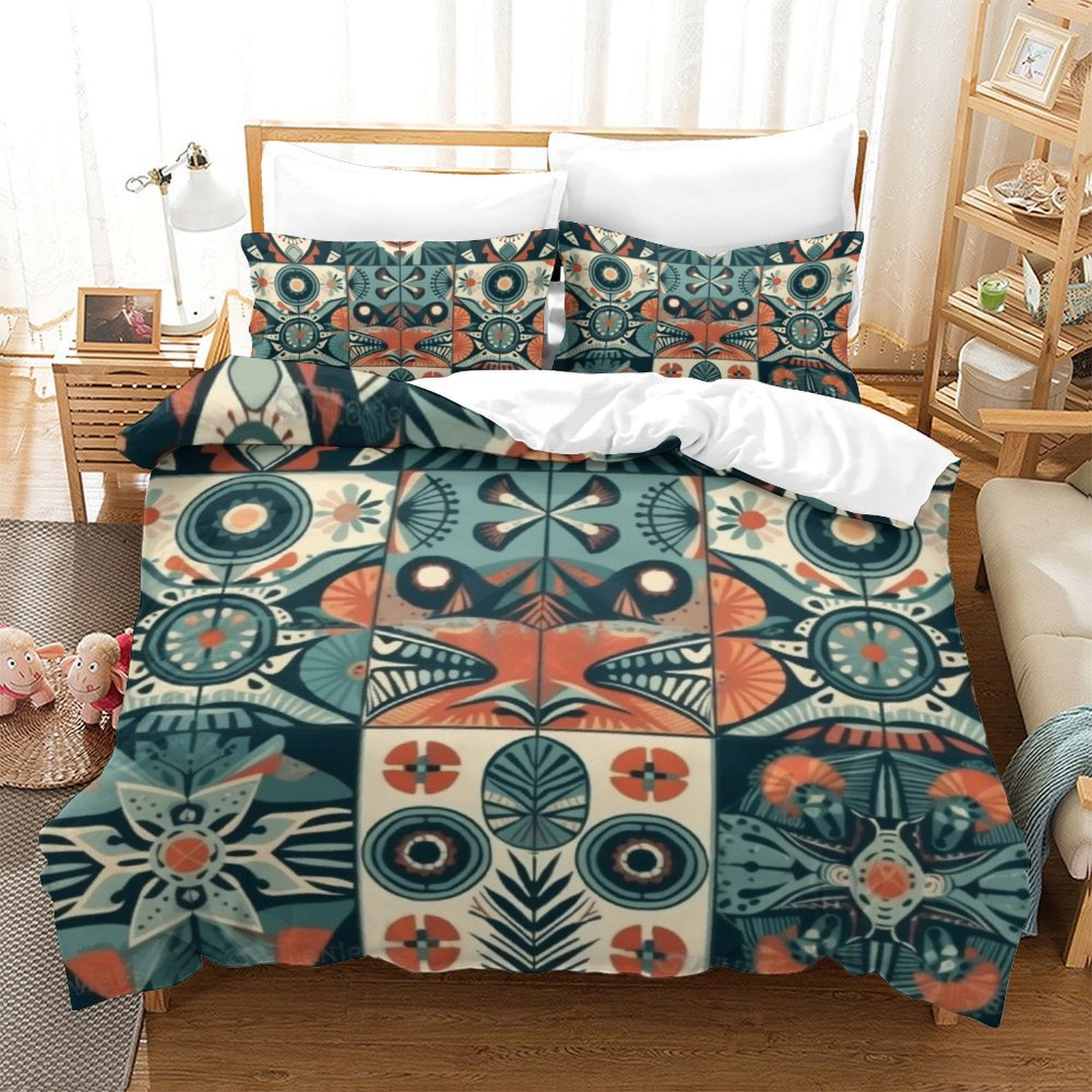 Comforter Cover Set Abstract Pattern Printed Bedspreads Adult Bohemian ...