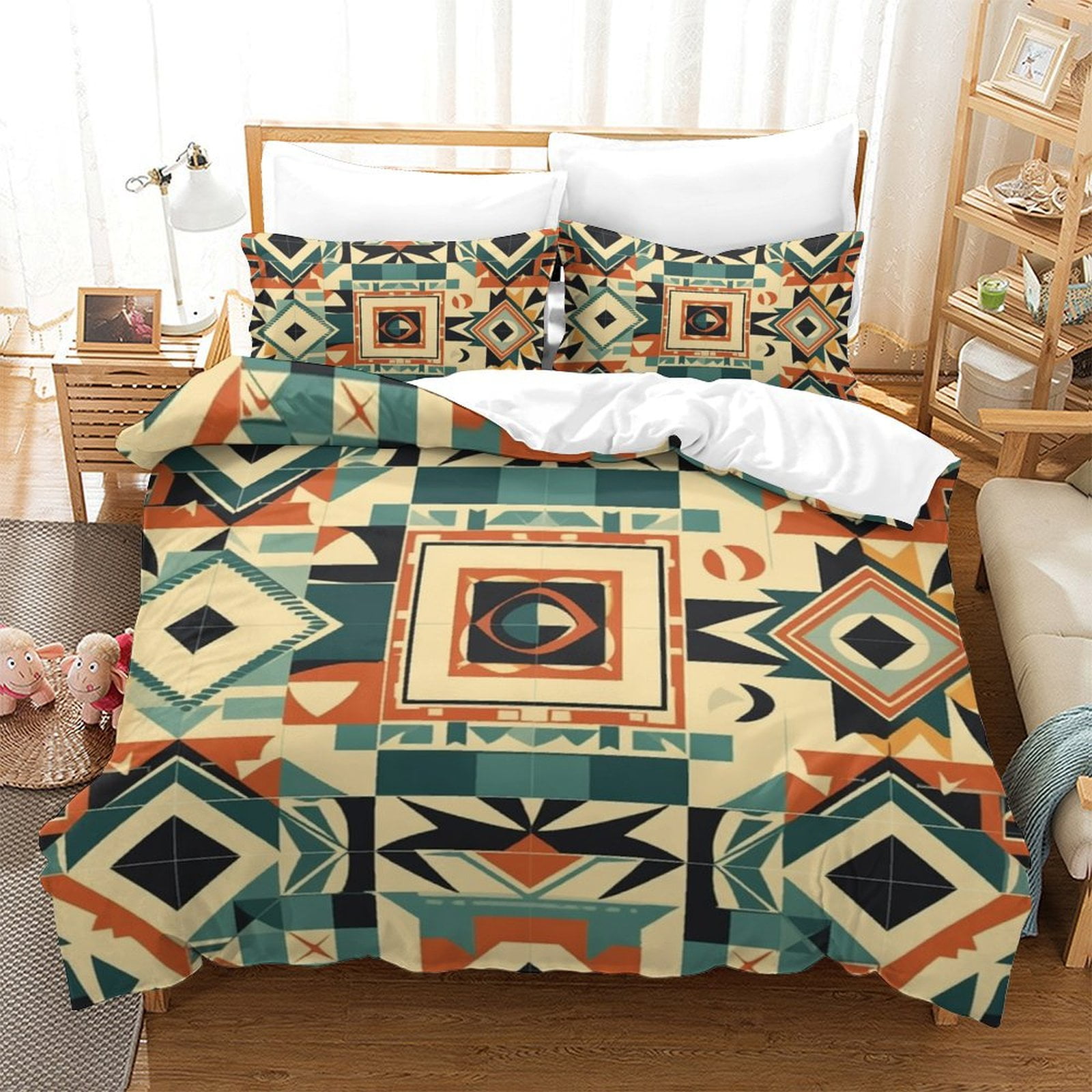 Comforter Cover Set Abstract Pattern Printed Bedspreads Adult Bohemian ...