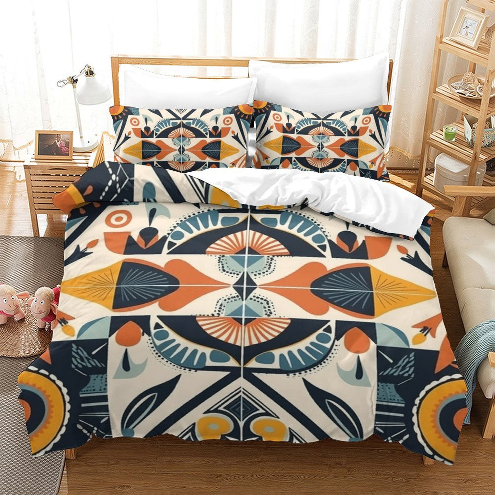 Comforter Cover Set Abstract Pattern Printed Bedspreads Adult Bohemian ...