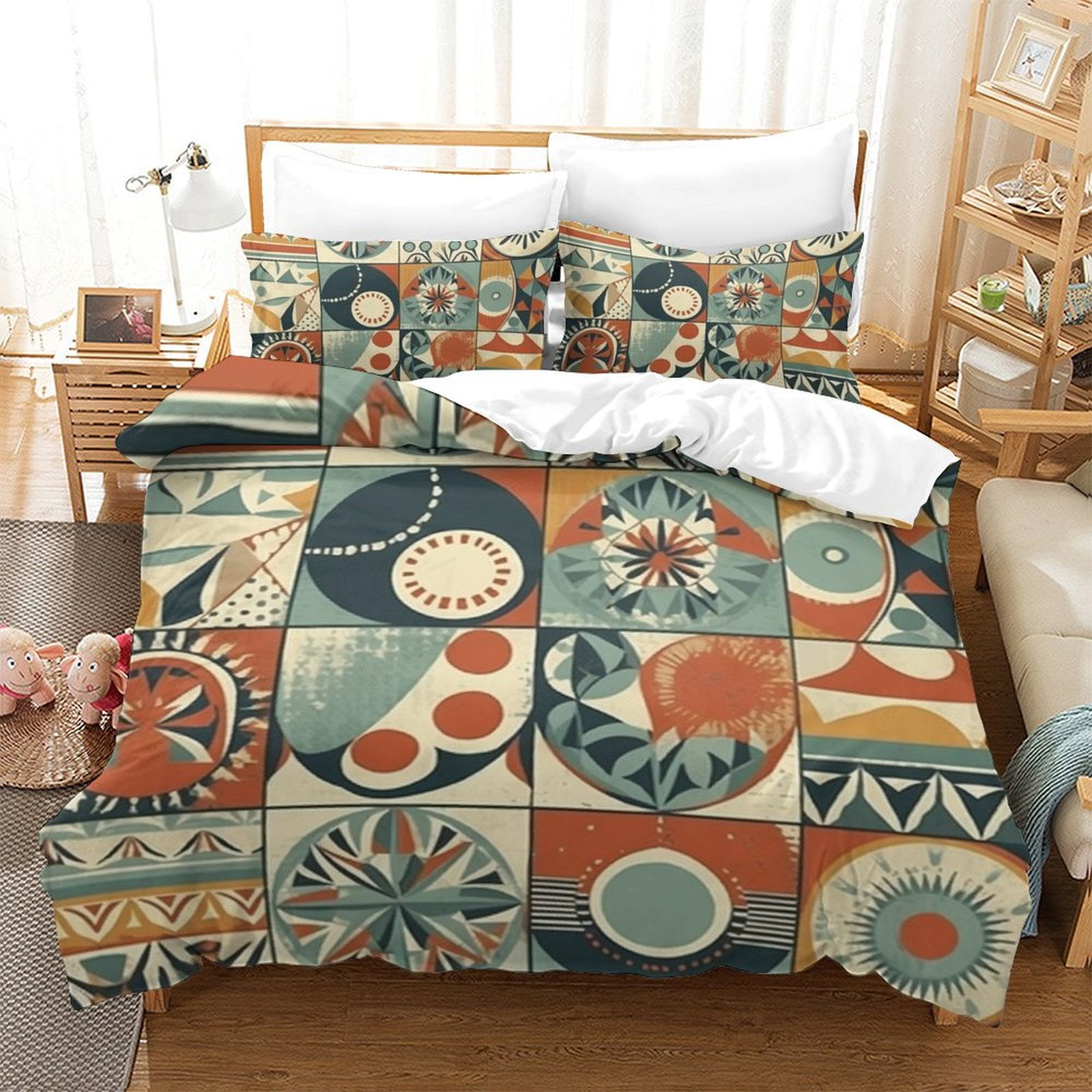 Comforter Cover Set Abstract Pattern Printed Bedspreads Adult Bohemian ...