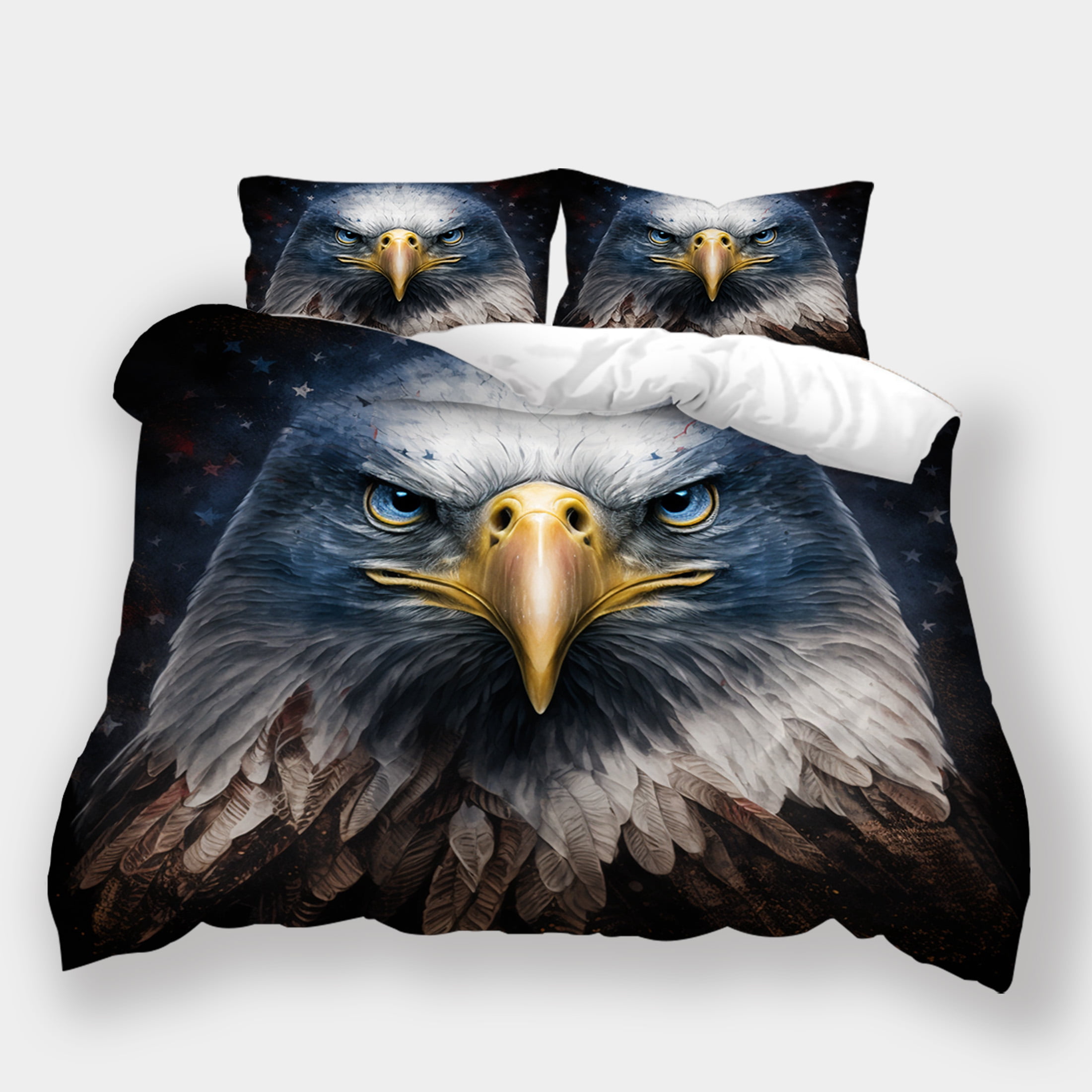 Comforter Cover Set Eagle American Flag Printed Quilt Cover Pillowcase ...