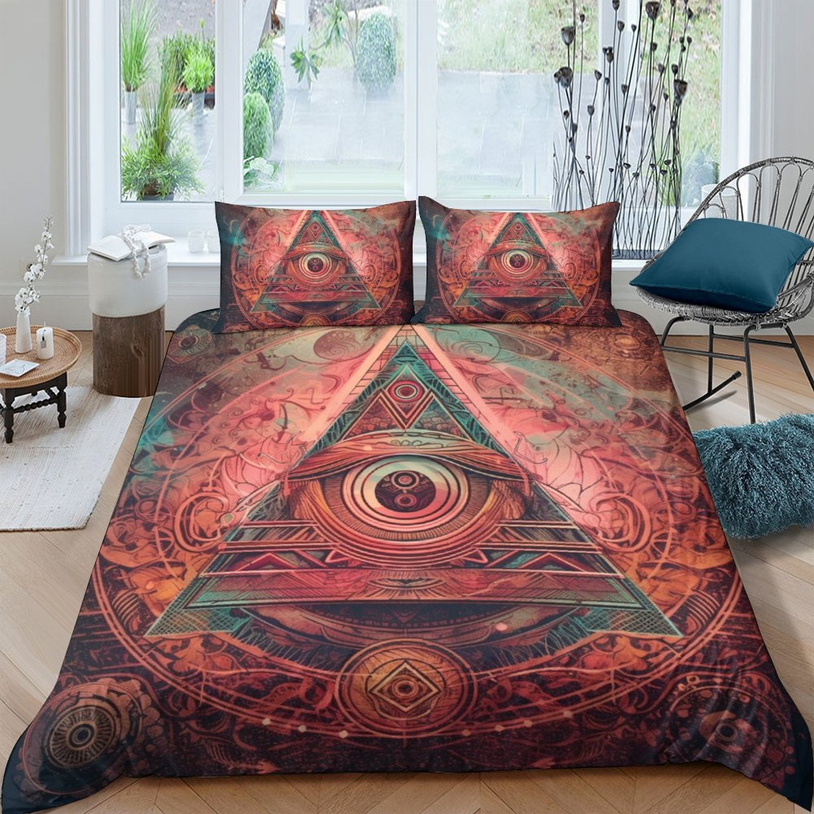Comforter Cover Set The Eye of God Printed Bedspreads Boy Man High ...