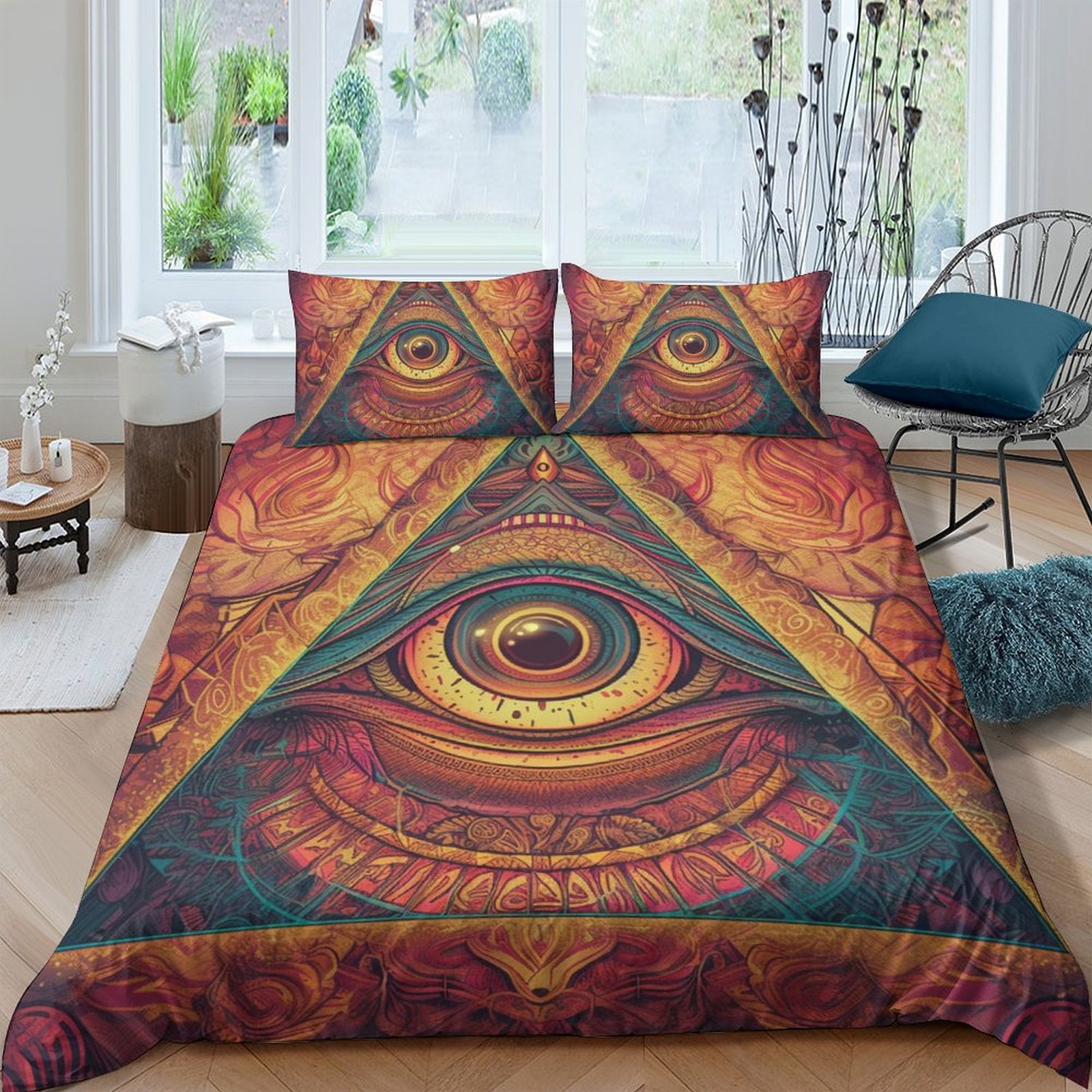 Comforter Cover Set The Eye of God Printed Bedspreads Boy Man High Quality Home Textiles,Queen ...