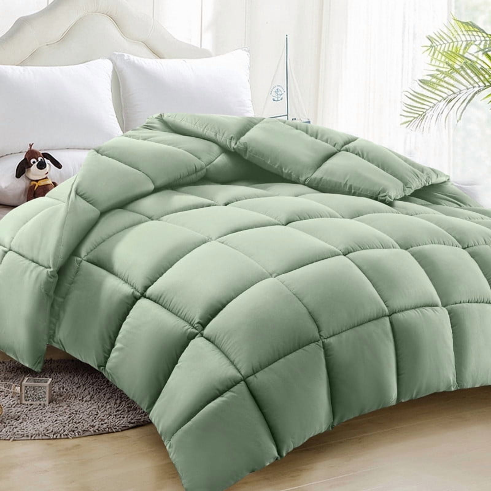 VOUA Comforter King All Season Down Alternative Reversible Quilt with ...