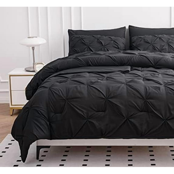 Comforter Set, 7 Piece Bed in a Bag, Soft Bedding Sets, Pintuck ...
