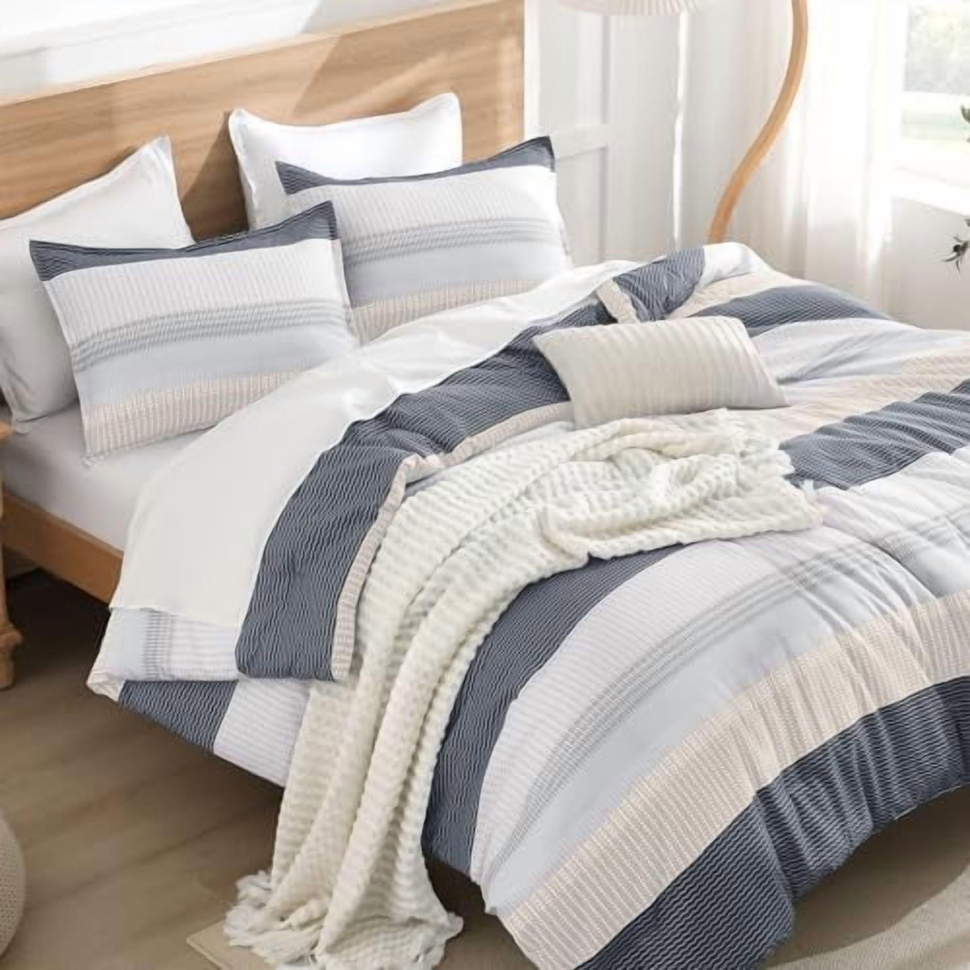Comforter Set Full Size Blue Yellow - 3 Pieces Lightweight Blue Yellow ...