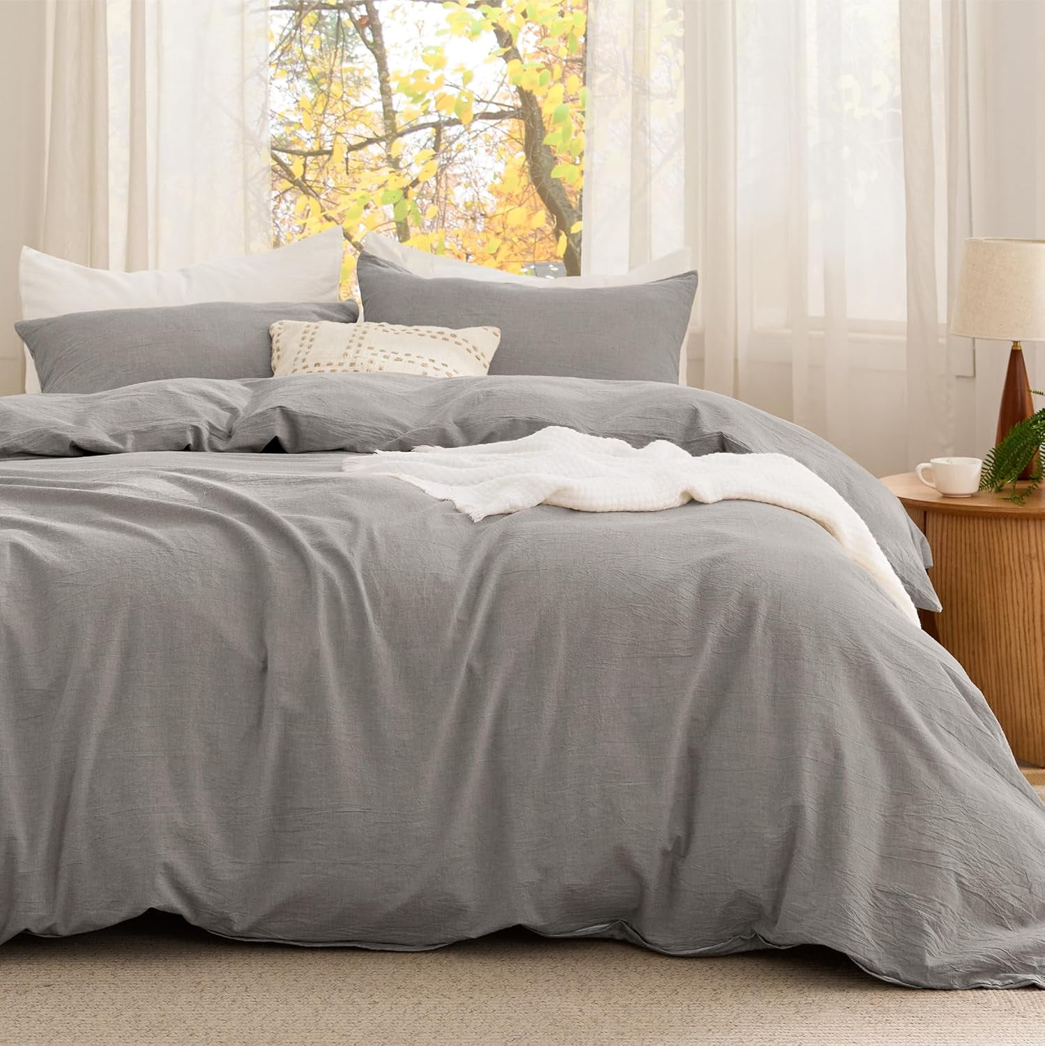 Comforter Set Full Size - Cotton Fabric with Microfiber Inner Fill ...