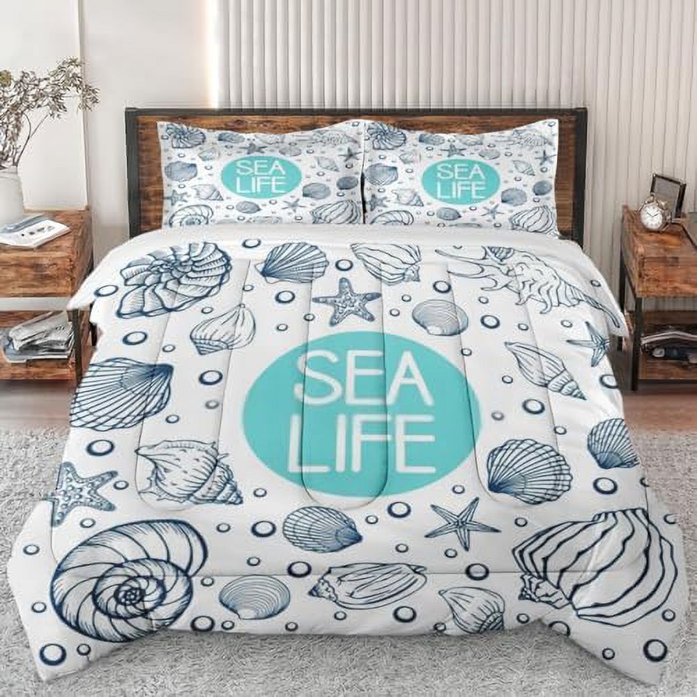 Comforter Set King Size Mermaid Colorful Fish Pink Soft Bedding Set for ...