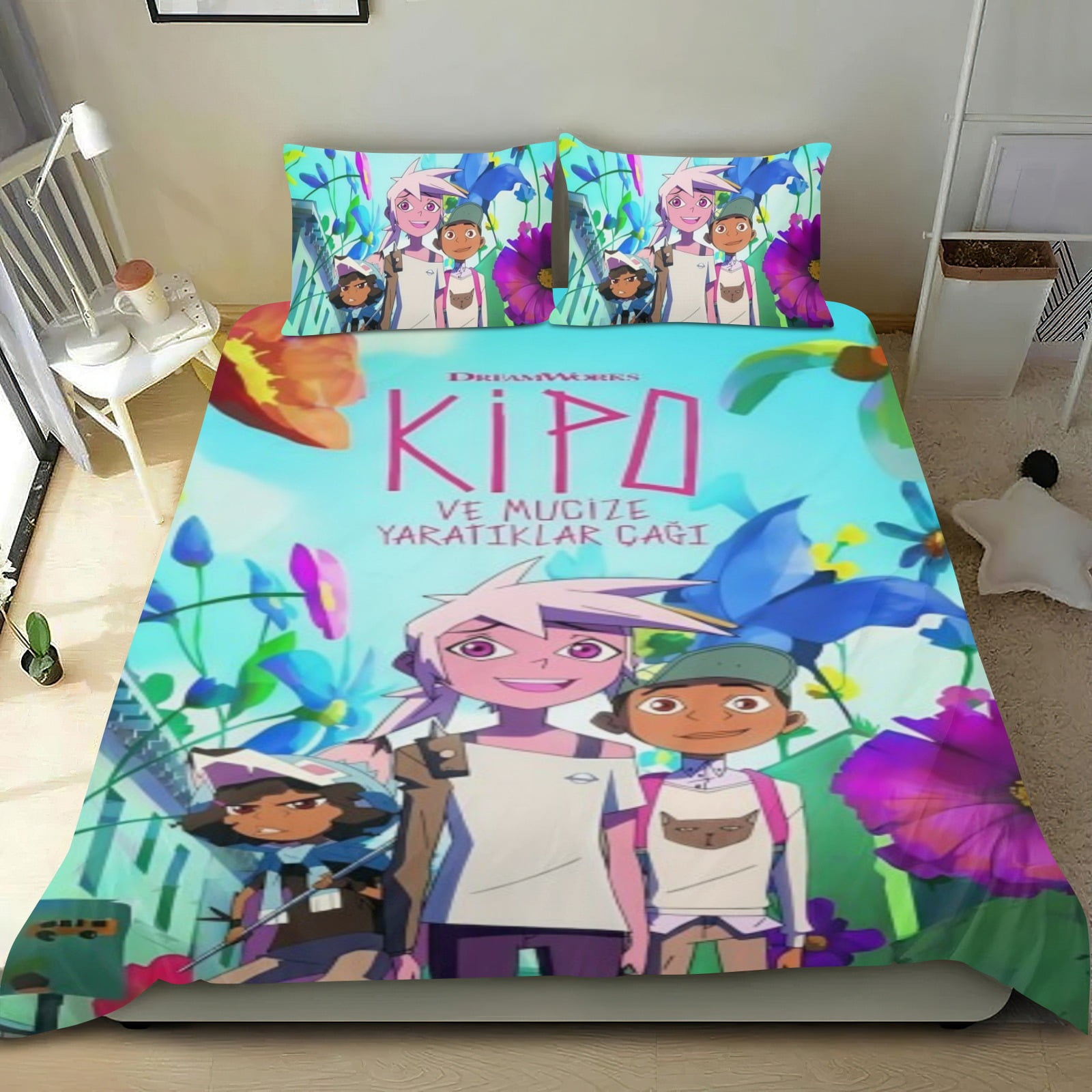 Comforter Set Kipo and the Age of Wonderbeasts for Kids Teens Girls Boys,3Pcs Bedding Set ...