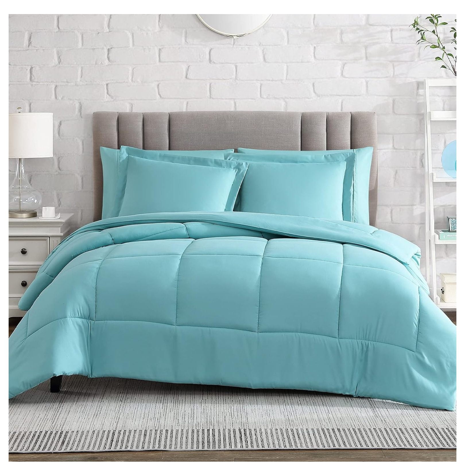 Comforter Set, Medium Weight - Down Alternative - Ultra Soft Microfiber - King/California King ...