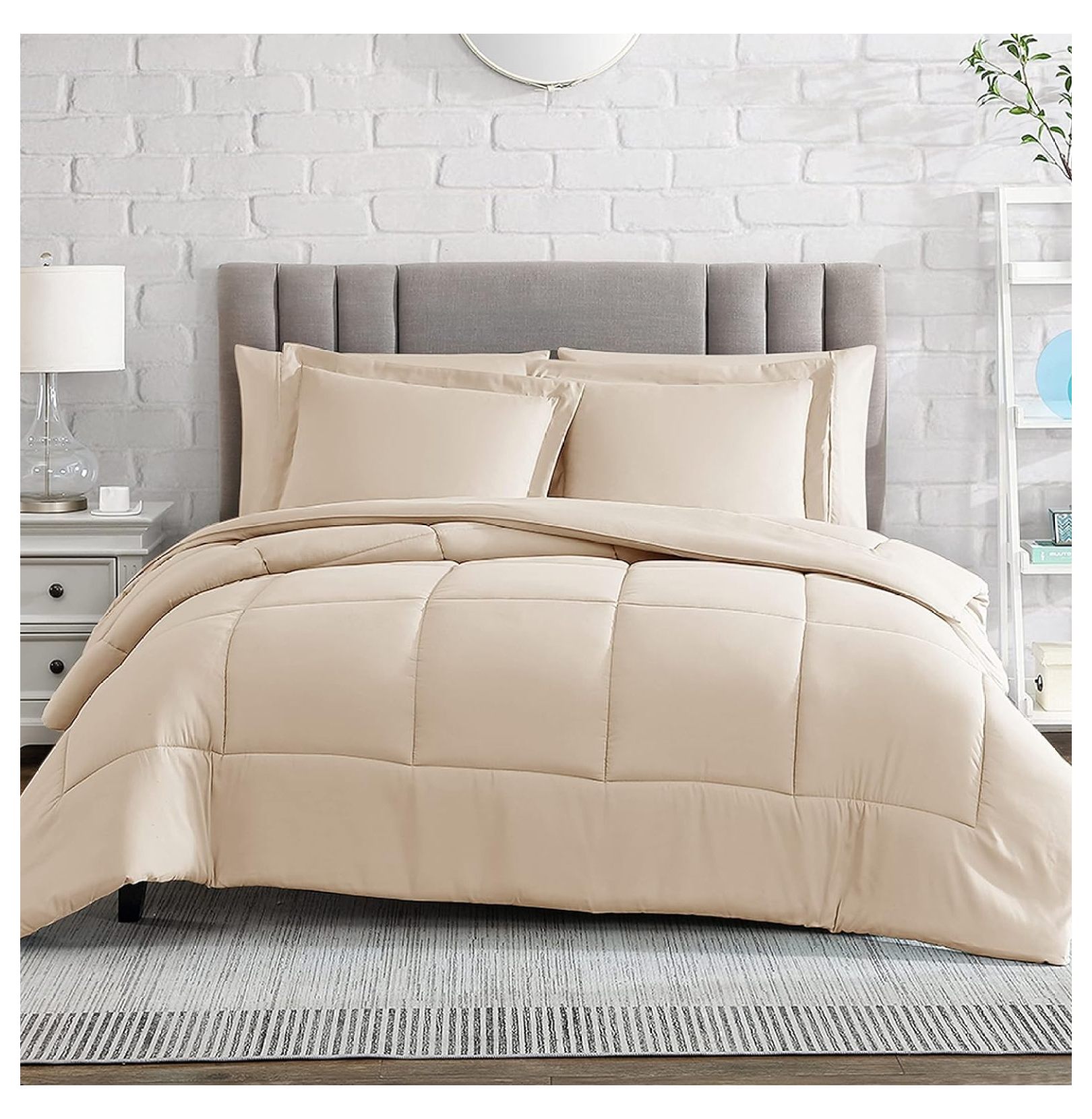 Comforter Set, Medium Weight - Down Alternative - Ultra Soft Microfiber ...
