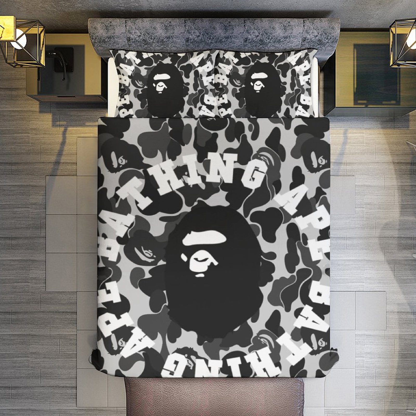 Comforter Set Queen Size,Bape Shark Set with 2 Pillowcases for All ...