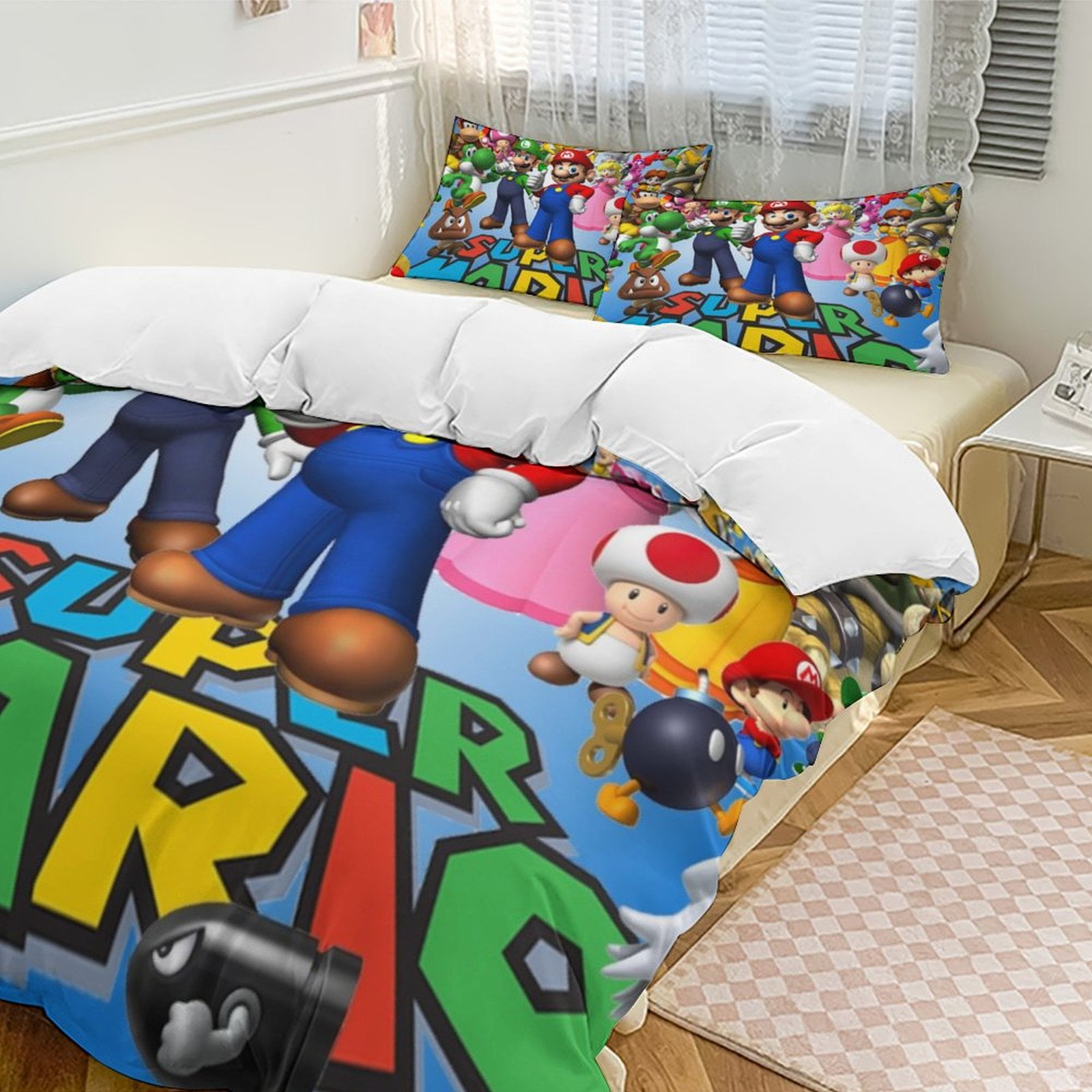 Comforter Set Queen Size,Games Fanart Super-Mario Bros Comforter Set ...