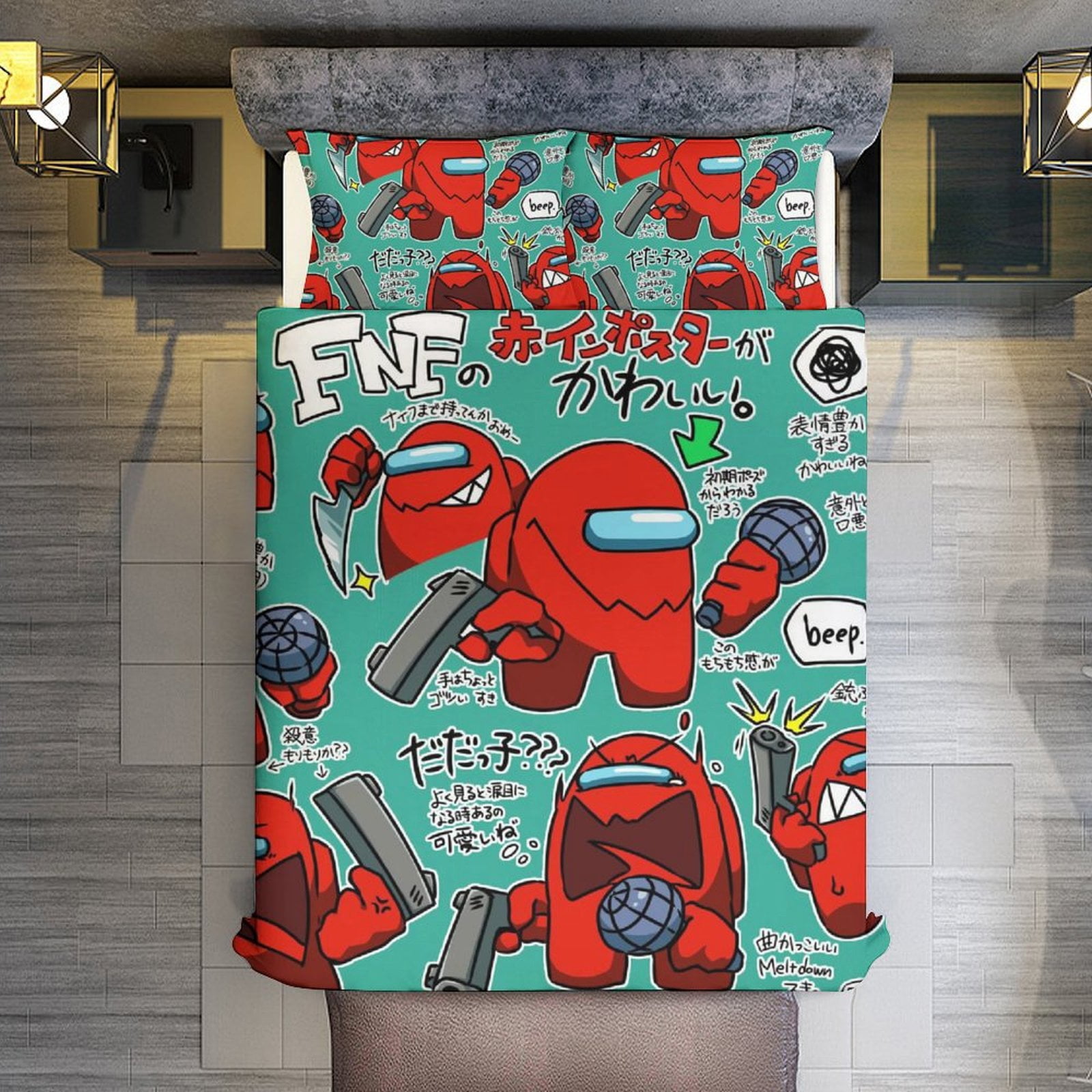 Comforter Set Queen Size,Gaming Among-Us Imposter Crewmate55840 Set ...