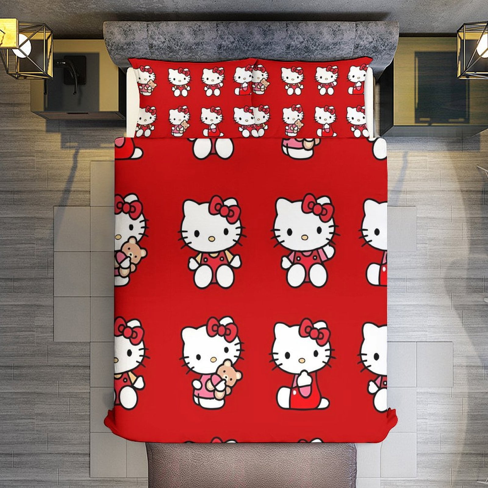 Comforter Set Queen Size,HELLO KITTY 30 Set with 2 Pillowcases for All ...