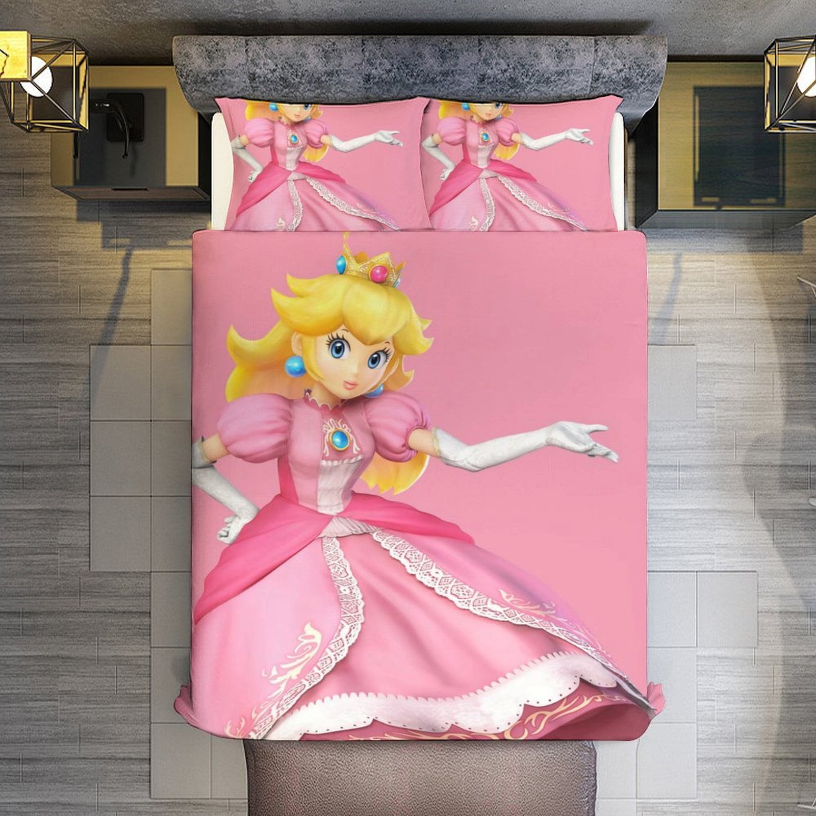 Comforter Set Queen Size,Mario Princess Peach Comforter Set for Boys ...