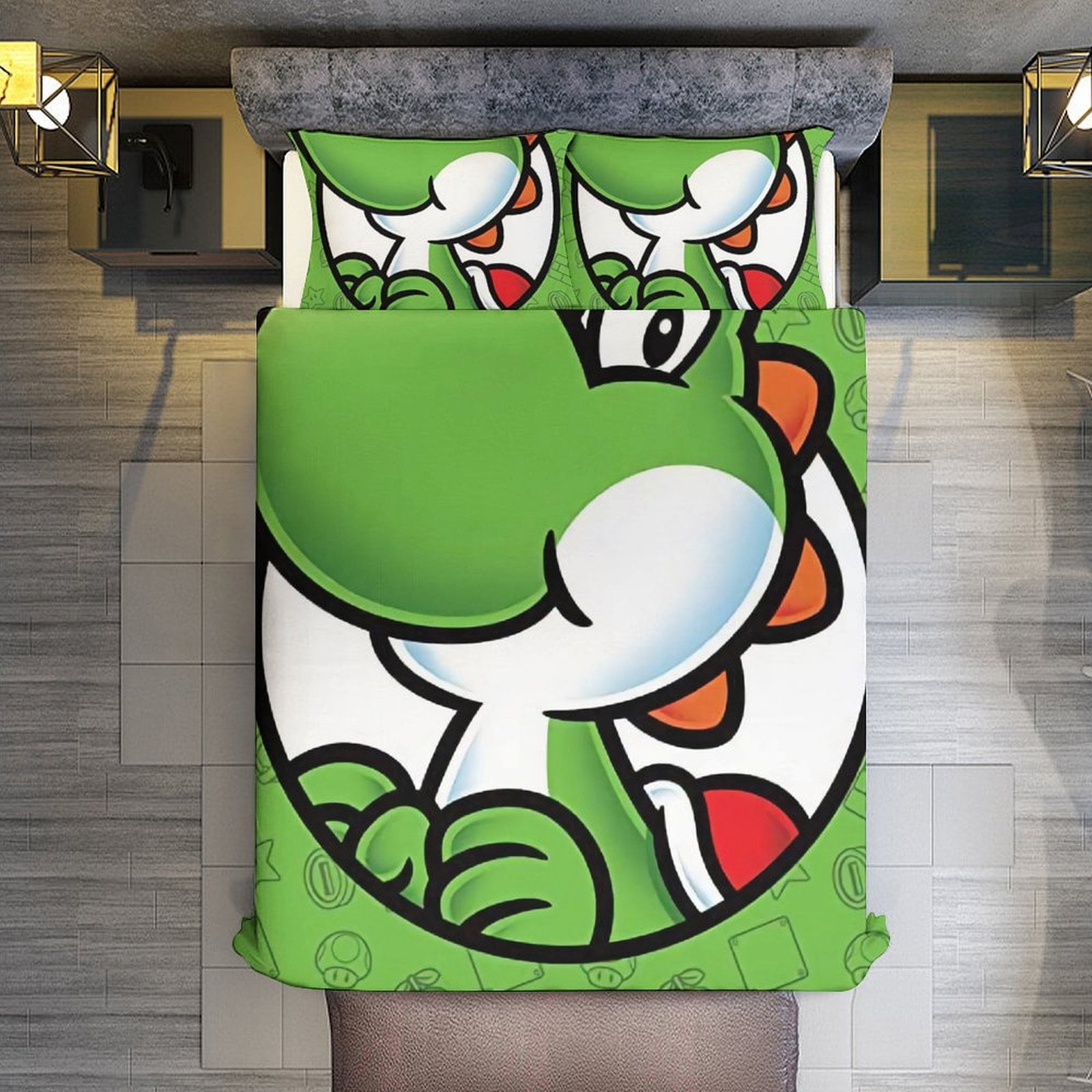 Comforter Set Queen Size,Mario Yoshi5 Set with 2 Pillowcases for All ...