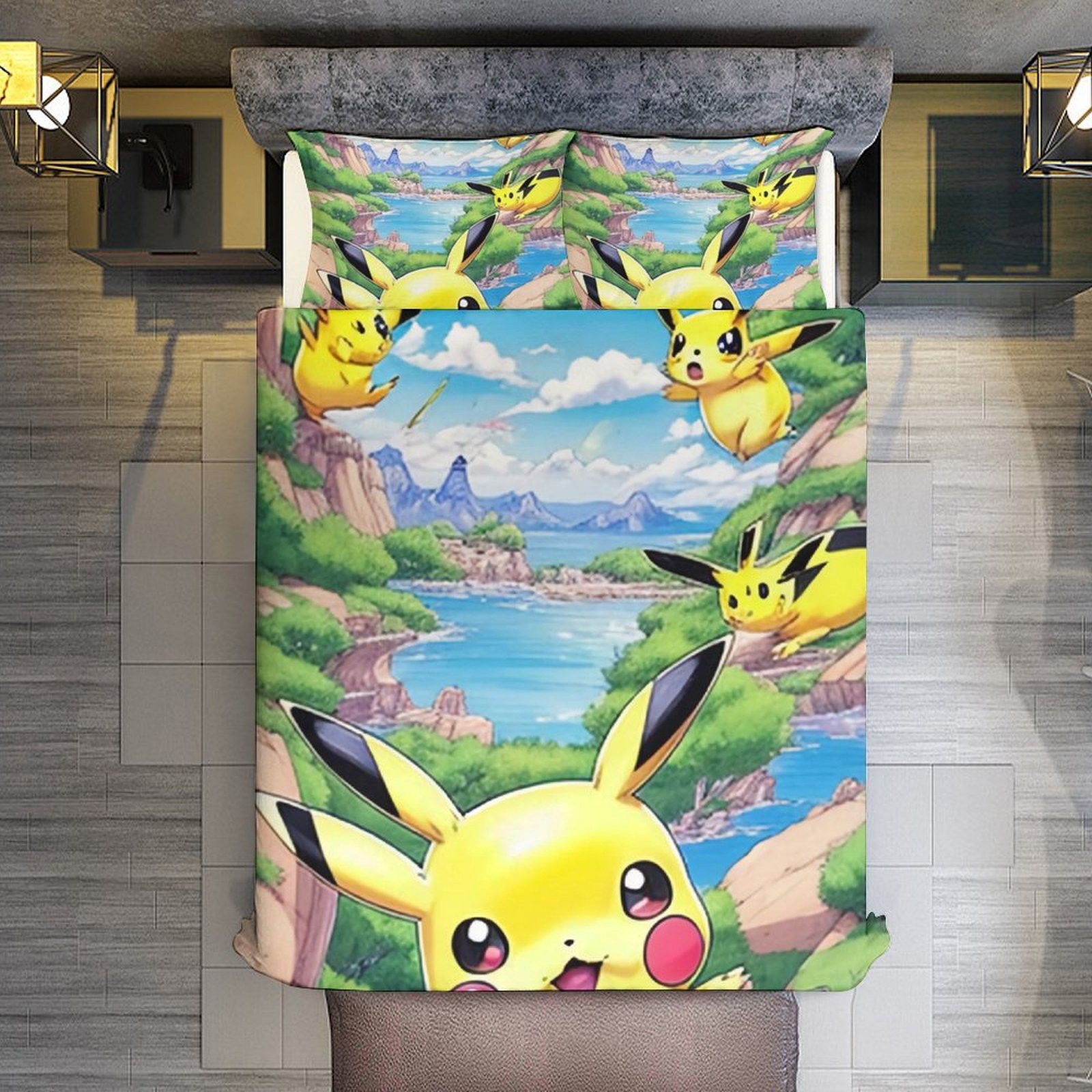 Comforter Set Queen Size,Pikachu The Iconic Electric Mouse Pokémon Set ...