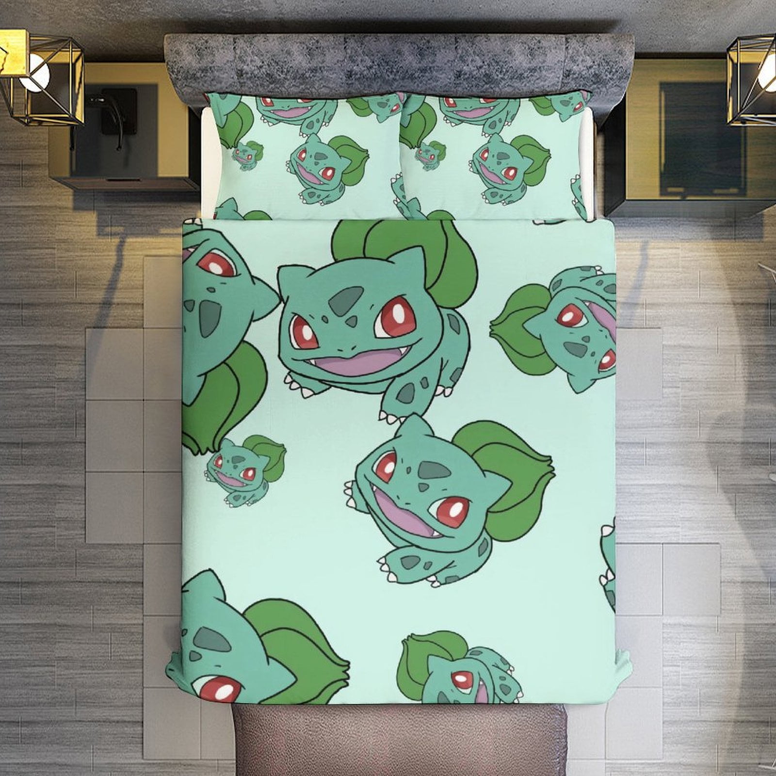 Comforter Set Queen Size,Pokemon Bulbasaur Set with 2 Pillowcases for ...