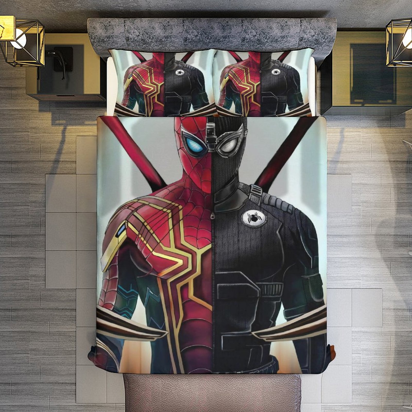 Comforter Set Queen Size,Spider-Man And Deadpool Set with 2 Pillowcases ...