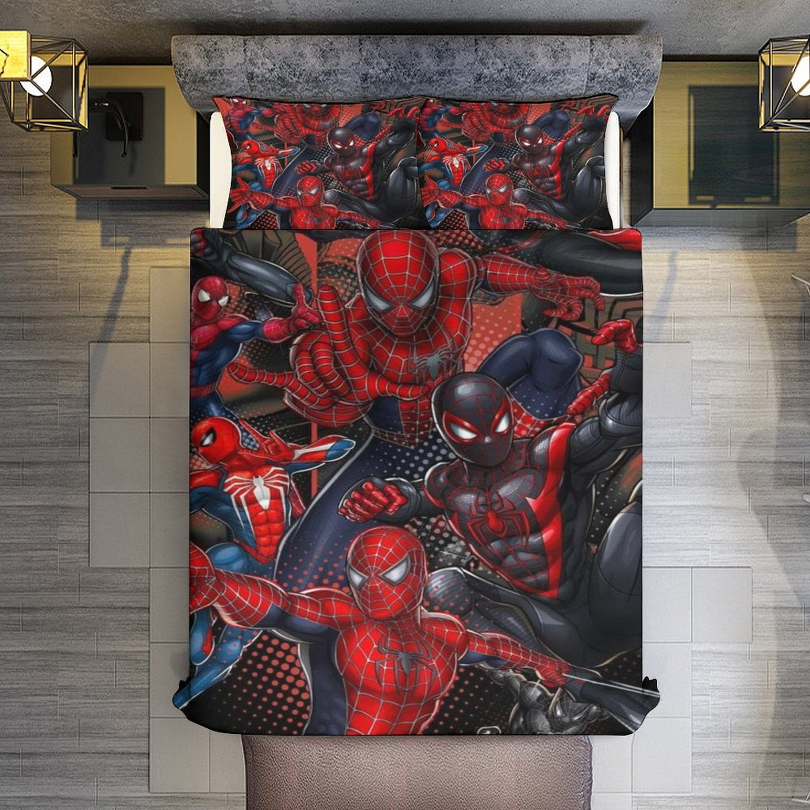 Comforter Set Queen Size,Spider-Man Set with 2 Pillowcases for All ...