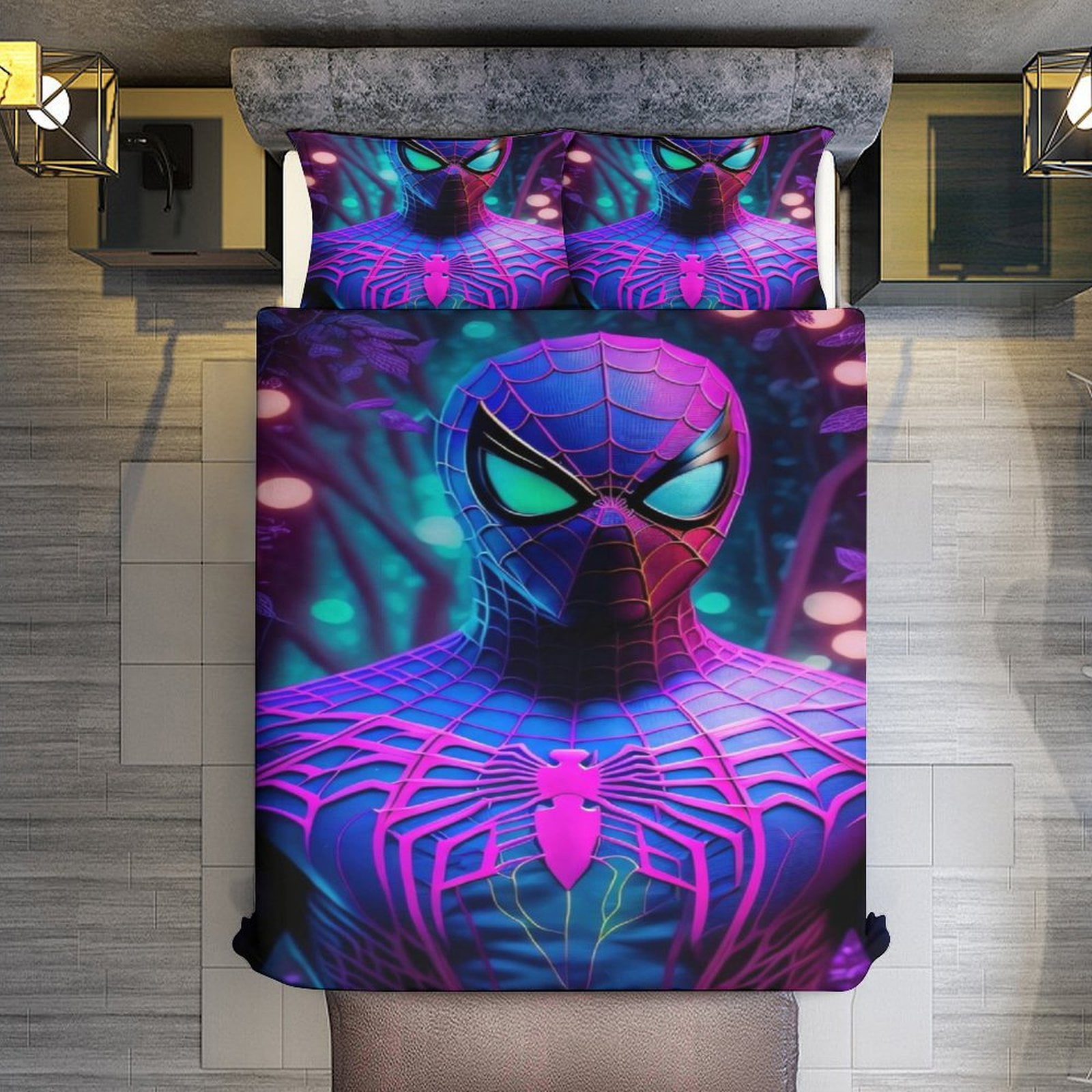 Comforter Set Queen Size,Spider-Man Set with 2 Pillowcases for All ...