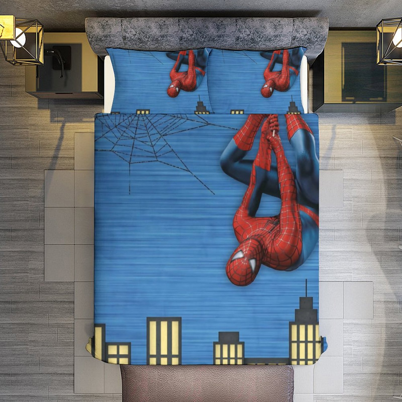 Comforter Set Queen Size,Spider-Man Upside Down Set with 2 Pillowcases ...