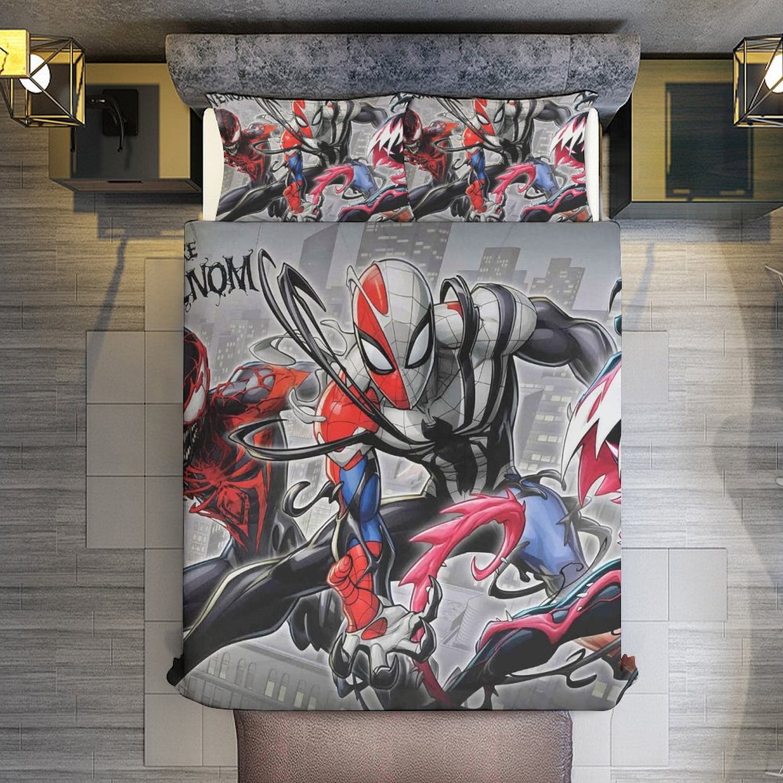 Comforter Set Queen Size,Spider-Man We Are Venom Set with 2 Pillowcases ...