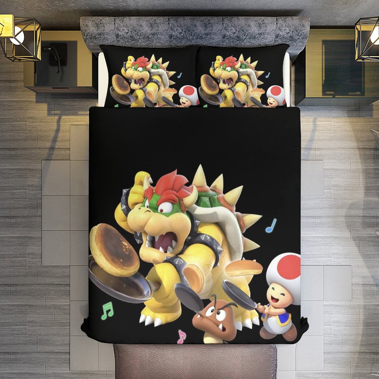 Comforter Set Queen Size,Super Mario Bowser Goomba Set with 2 ...