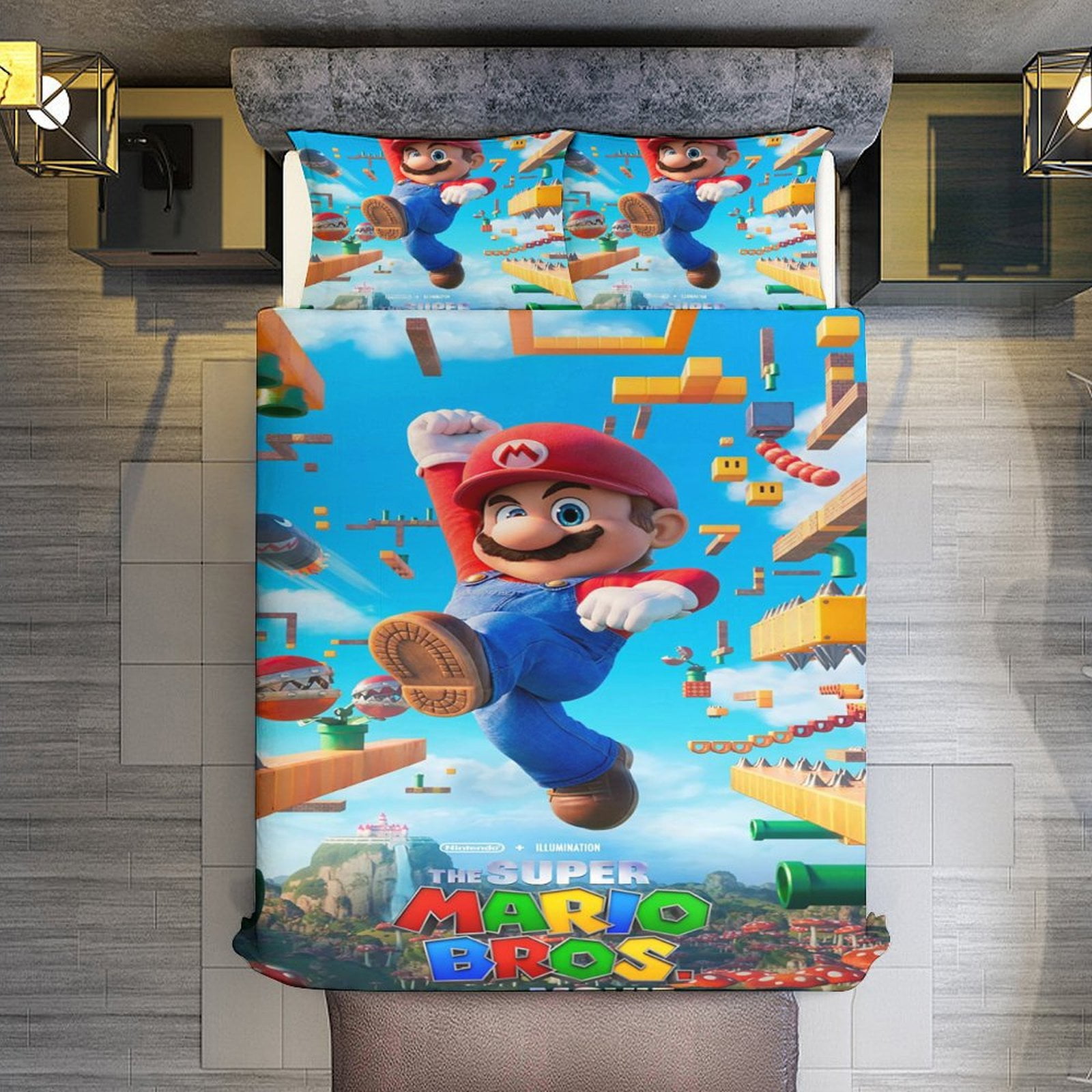Comforter Set Queen Size,The Super Mario Bros Set with 2 Pillowcases ...