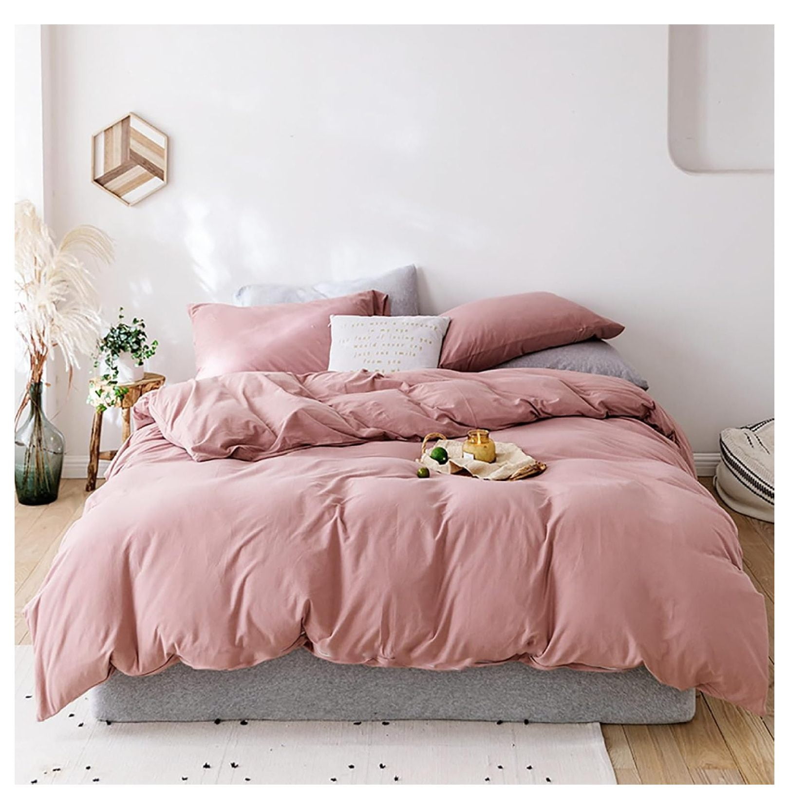 Comforter Set Queen Women Girls Blush Bedding Comforter Set Full Light ...