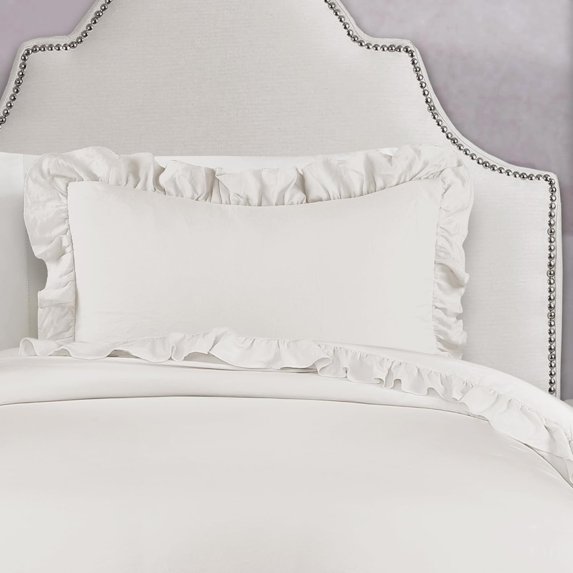 - Comforter Set, Soft Ruffled Bedding with Matching Sham, Cozy ...