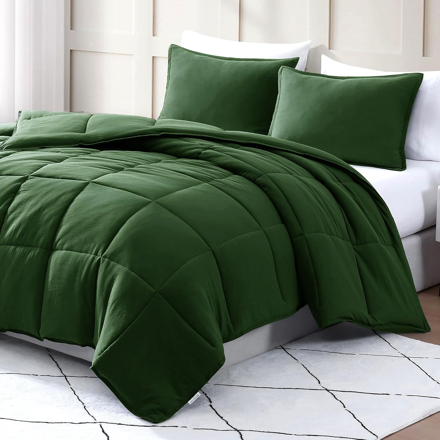 Comforter Set Twin - Goose Down Alternative – Washed Ultra-Soft Premium ...