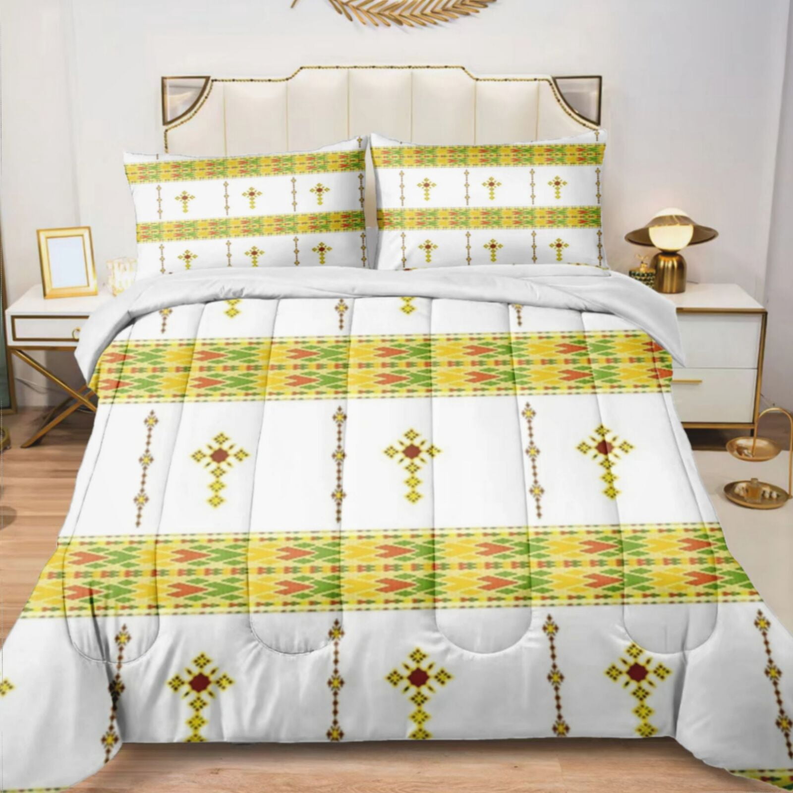 Comforter Set With Pillow Cases Ethiopian Habesha tibeb telet Bedding ...