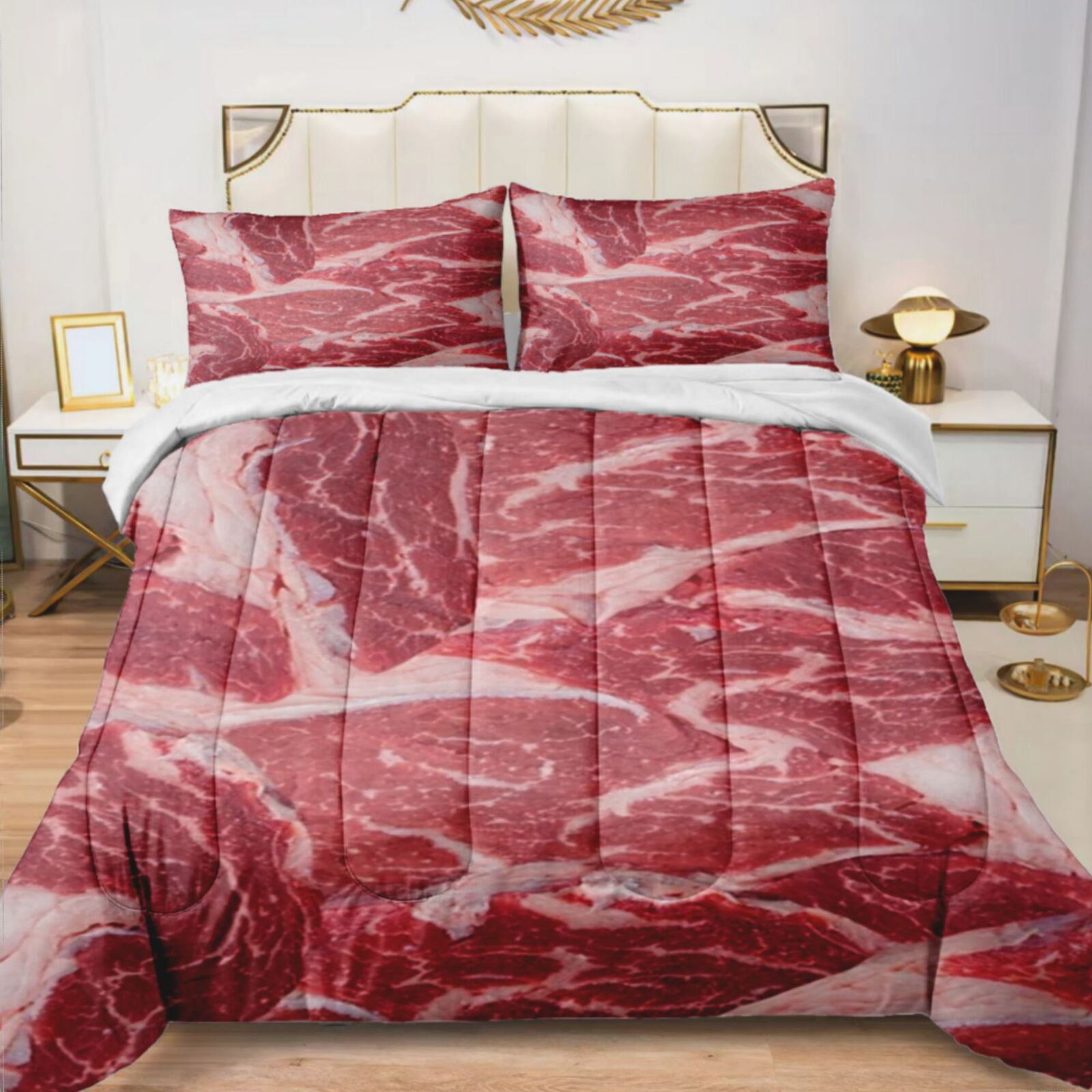 Comforter Set With Pillow Cases Meat Bedding Set for Boys Girls ...