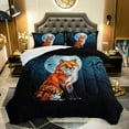 Comforter Sets for Teens, Fox Cartoon Printed Bedding Sets Twin Size ...