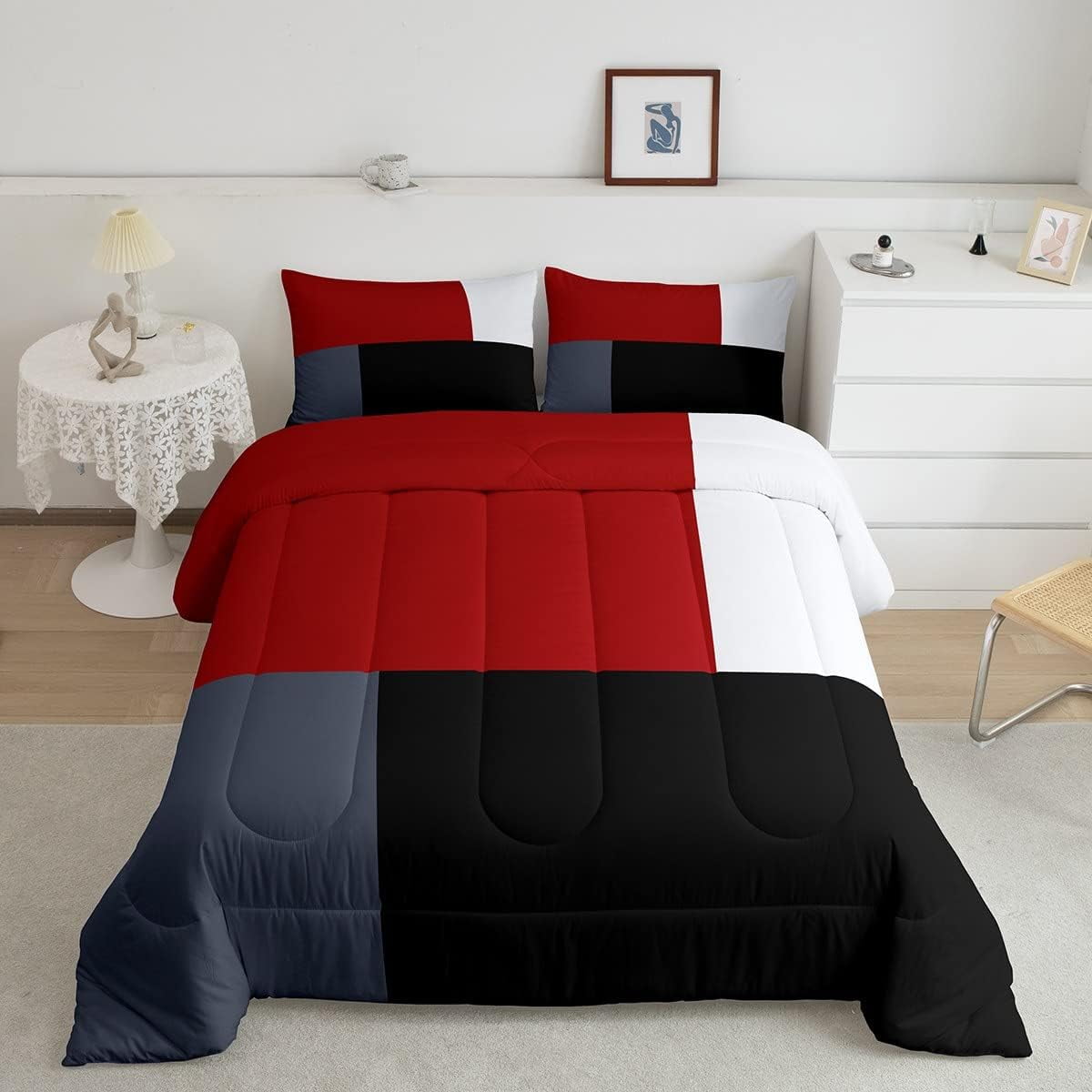 Comforter Vintage Stamp Pattern Comforter Set for Boys Girls Children ...