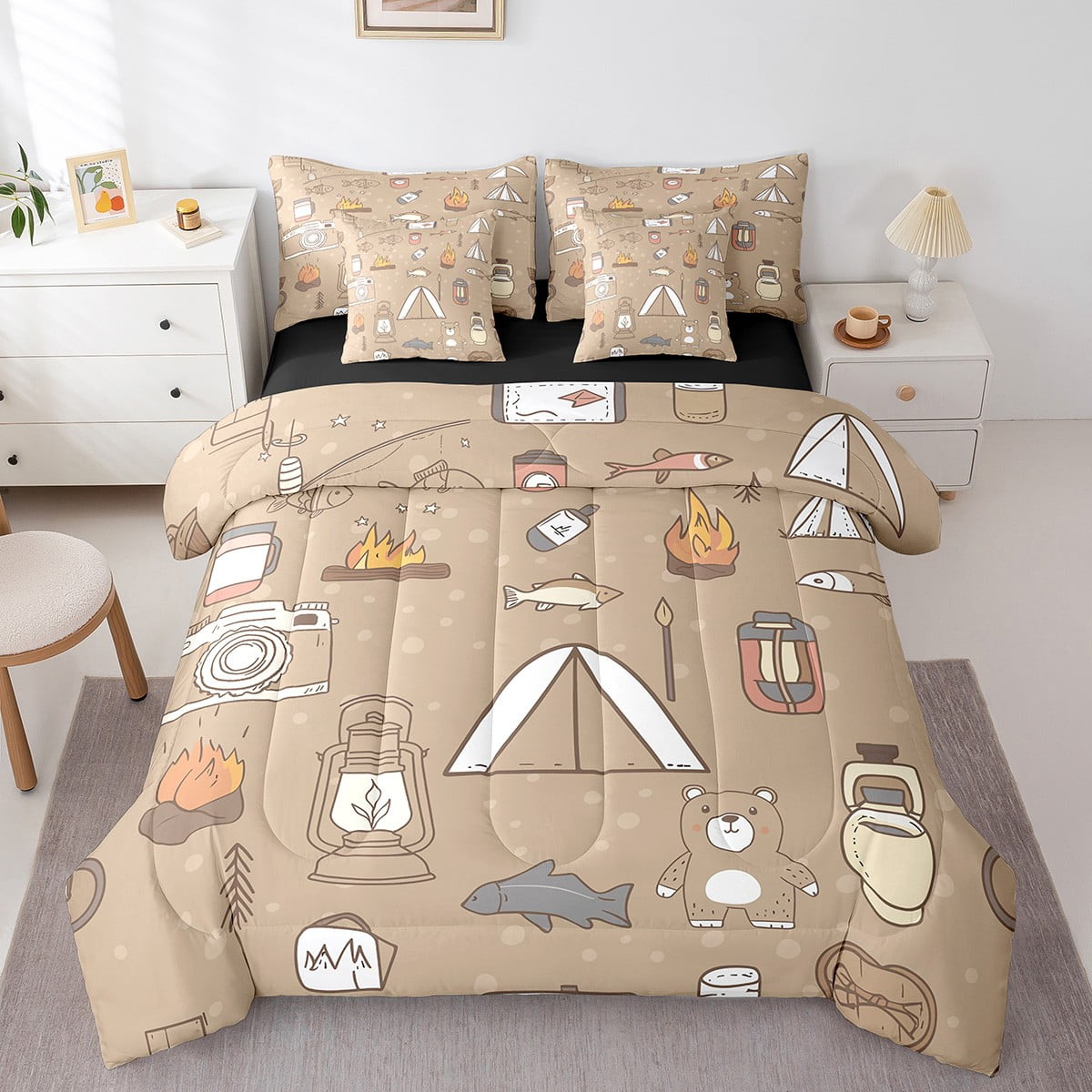 Comforters King Size Set with Sheets for Kids Camping Bedding,7 Pieces ...