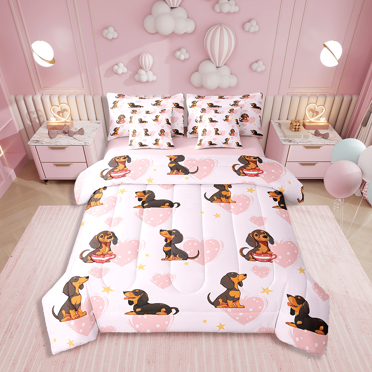 Comforters Twin Size Set with Sheets for Kids Cartoon Dog Bedding,7 ...