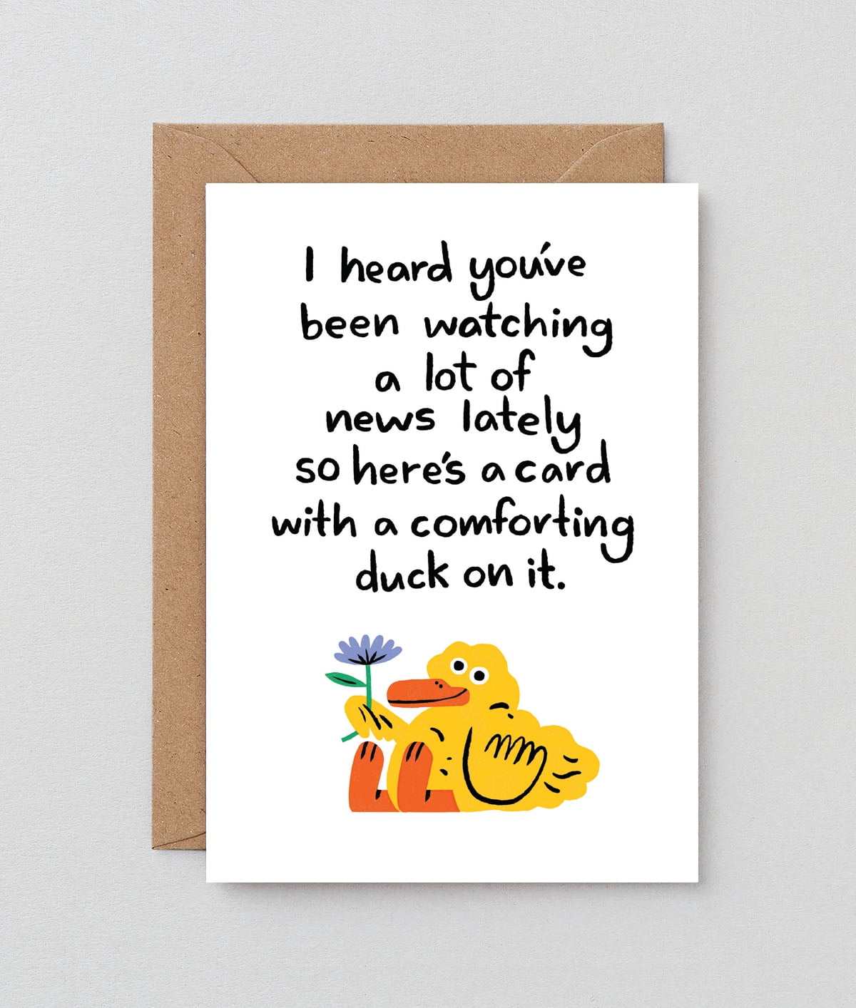 Comforting Duck Card – Funny Greeting Card for Stress Relief – Perfect ...