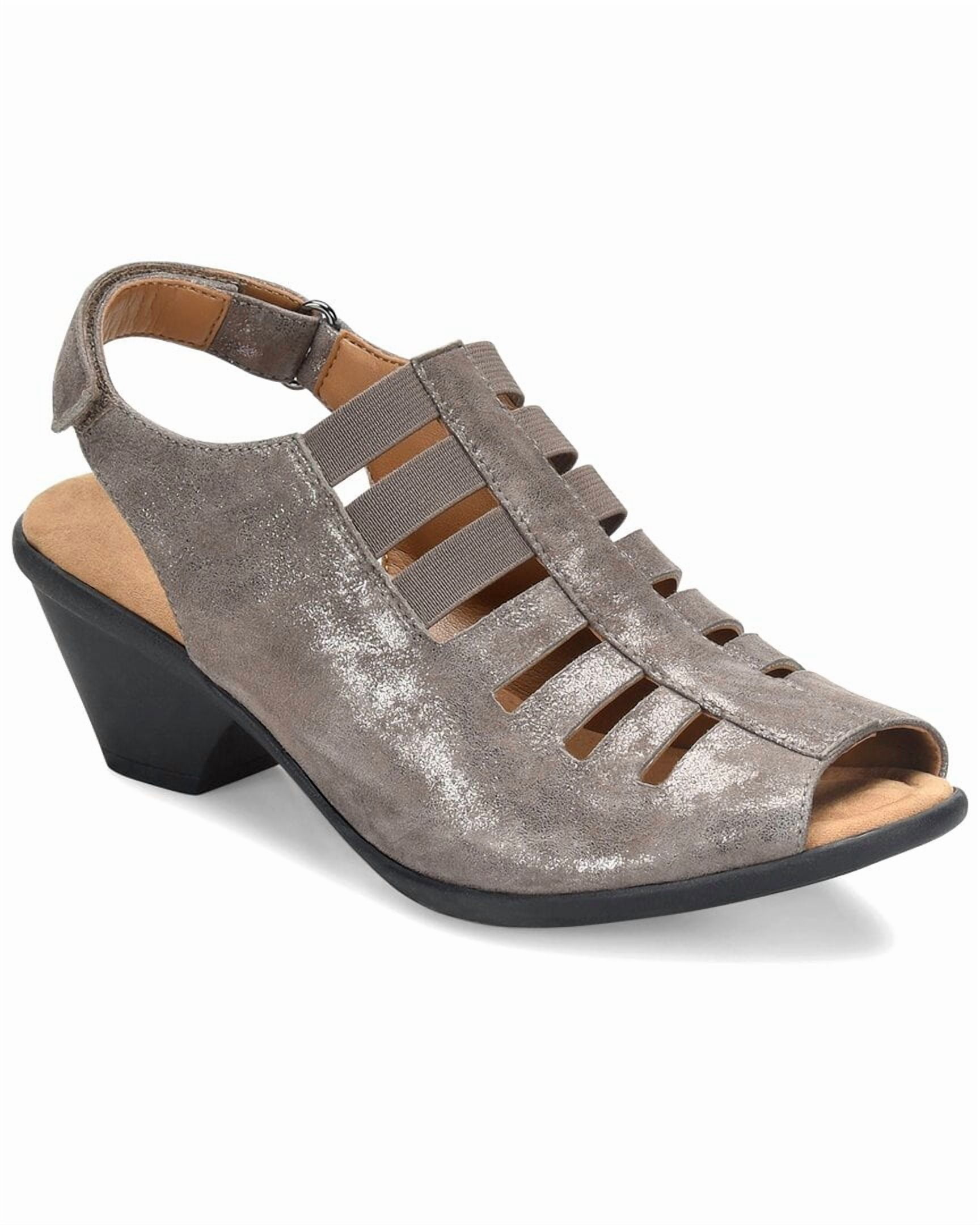 Comfortiva Faye Suede Sandal, 11 W - Walmart.com