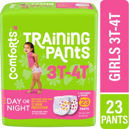 Comforts Girls Training Pants Size 3T-4T (32-40 lbs) 23 ct - Walmart.com