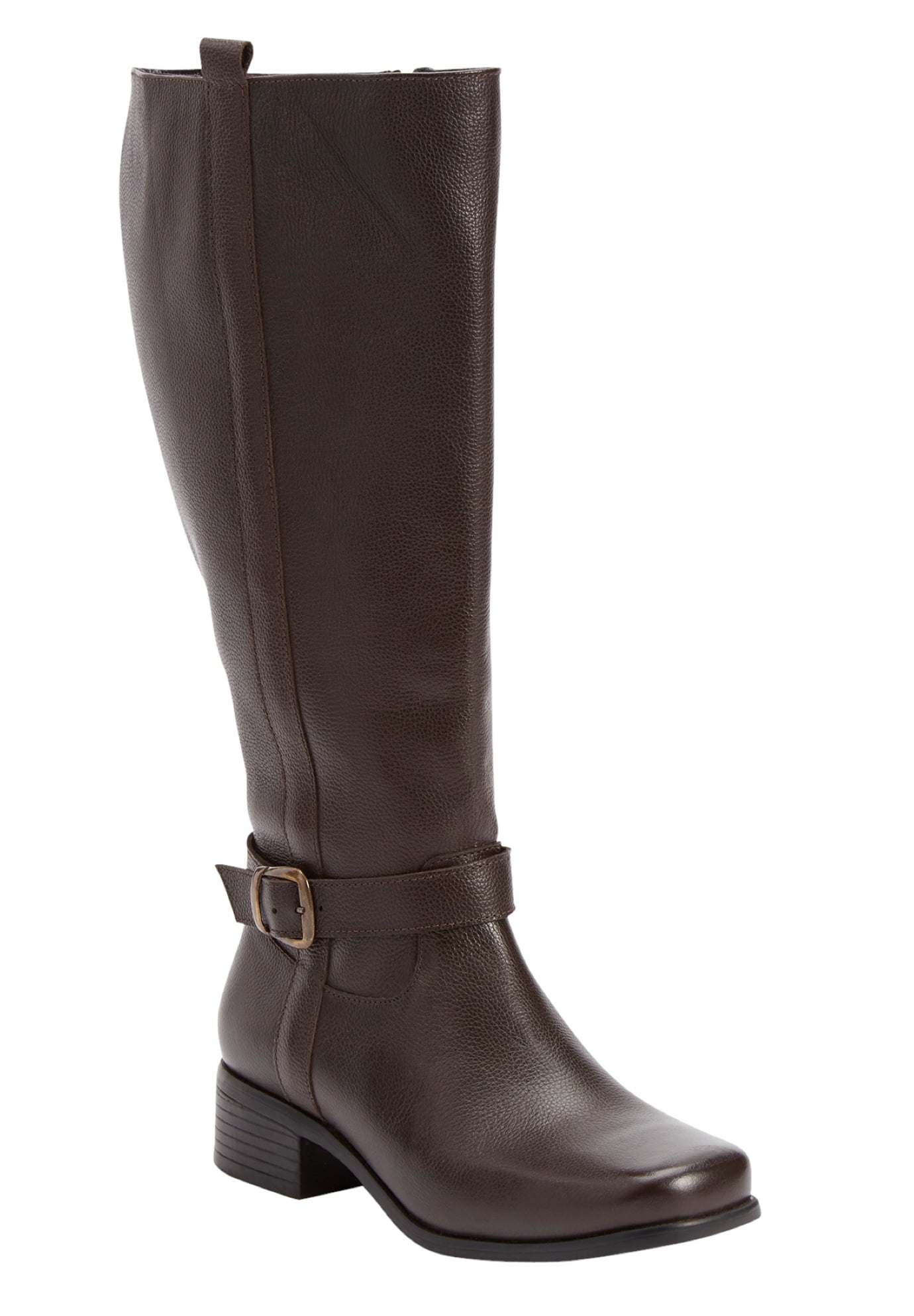 Comfortview Donna Wide Calf Leather Boot Tall Knee High Women's Winter ...