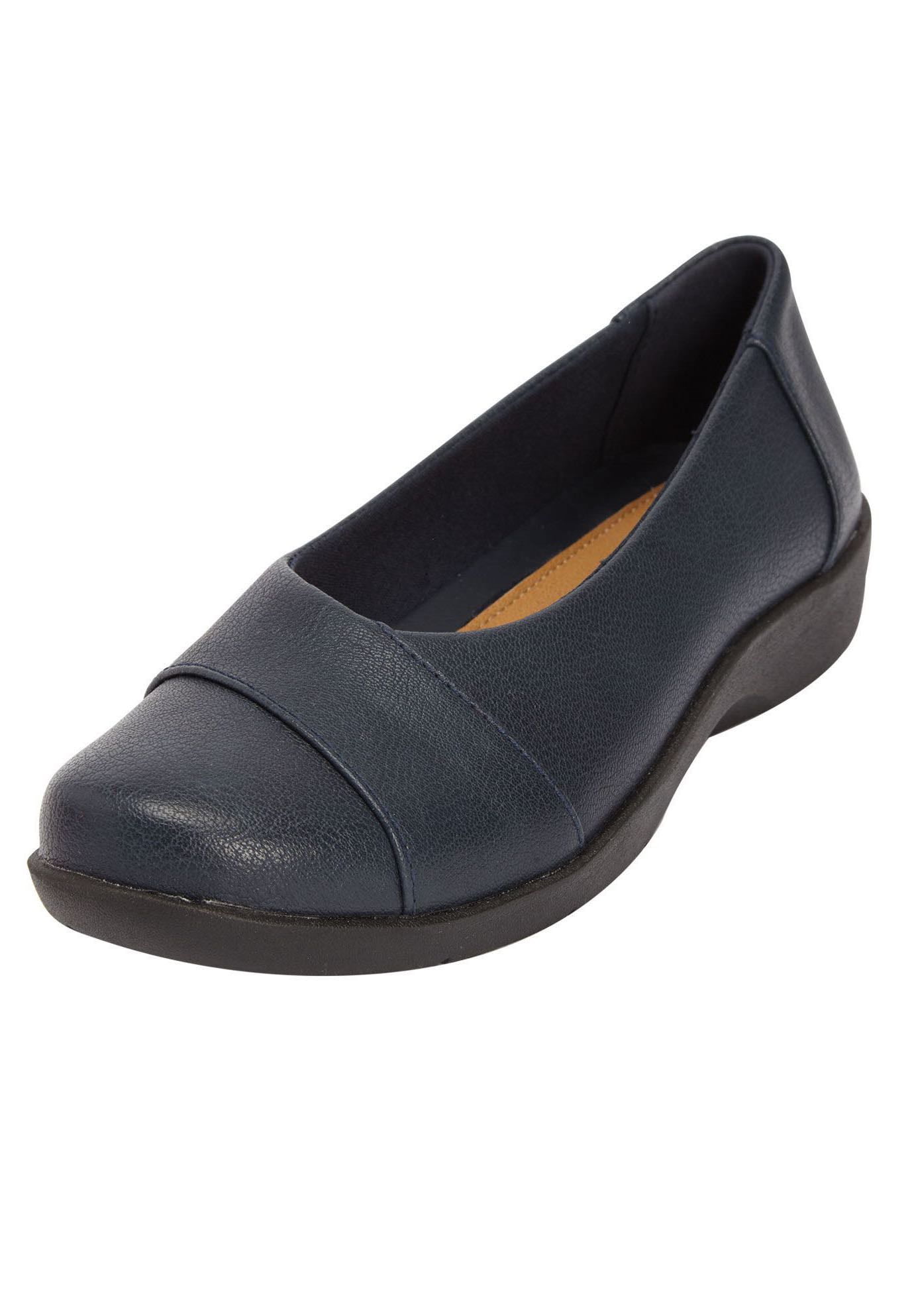 Comfortview Gab Flat Ballet Flats Women's Slip-On Shoes (Wide Widths ...