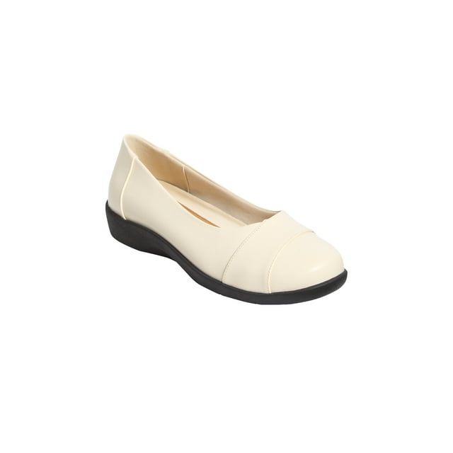 Comfortview Gab Flat Ballet Flats Women's Slip-On Shoes (Wide Widths ... Comfortview Gab Flat Ballet Flats Women's Slip-On Shoes (Wide Widths ...